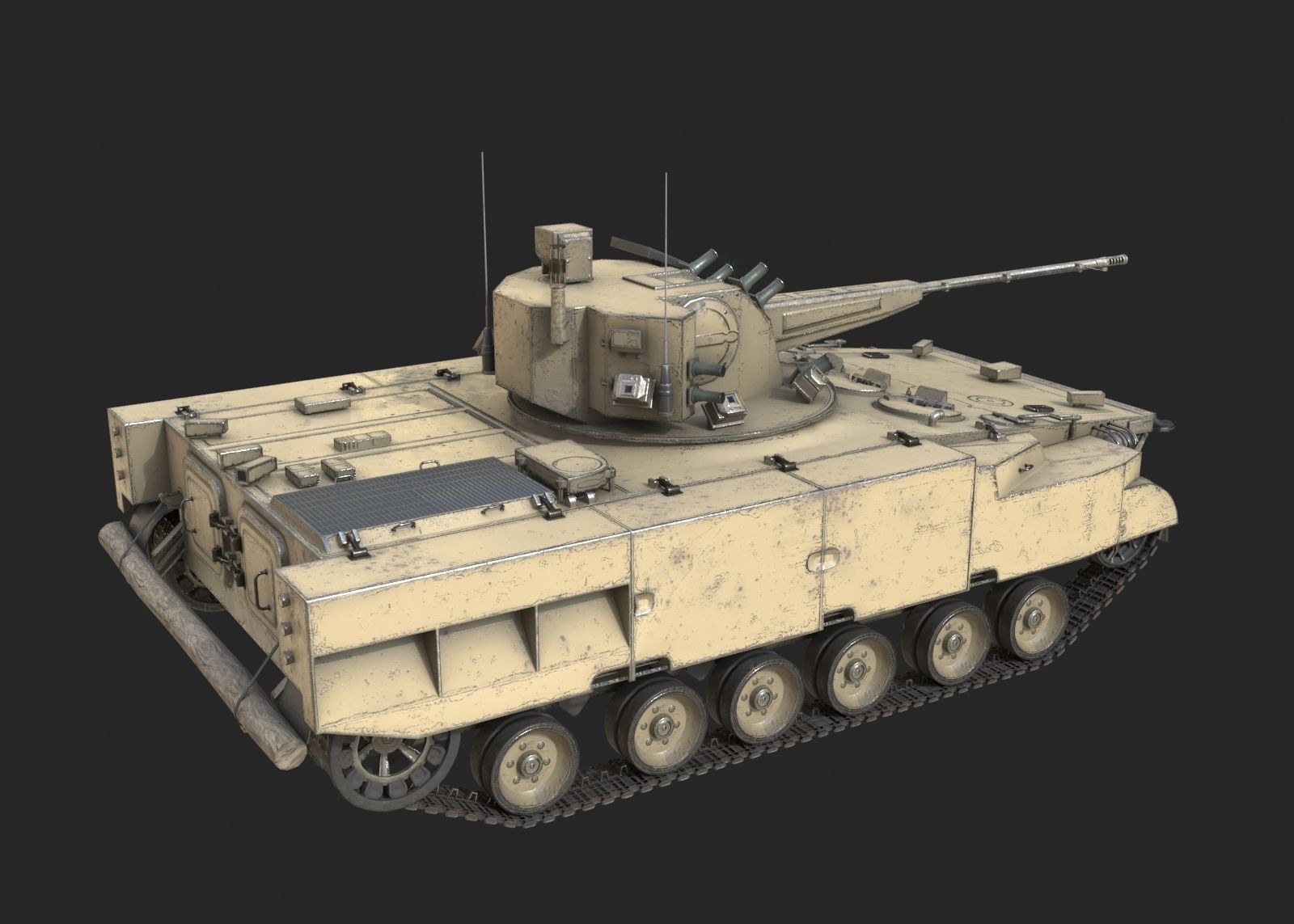 3D model 4 coatings of Russian 2S38 Derivatsiya-PVO self-propelled AA ...