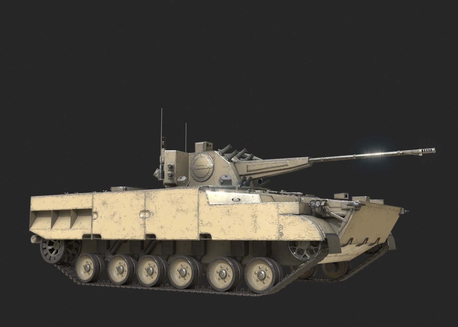 3D model 4 coatings of Russian 2S38 Derivatsiya-PVO self-propelled AA ...