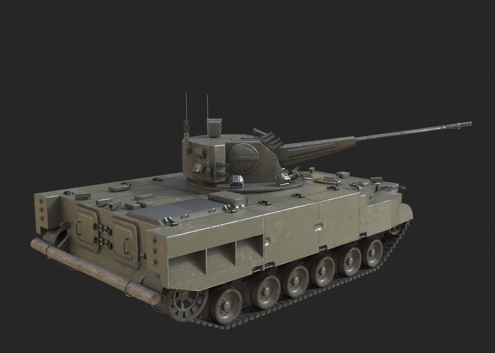 3D model 4 coatings of Russian 2S38 Derivatsiya-PVO self-propelled AA ...