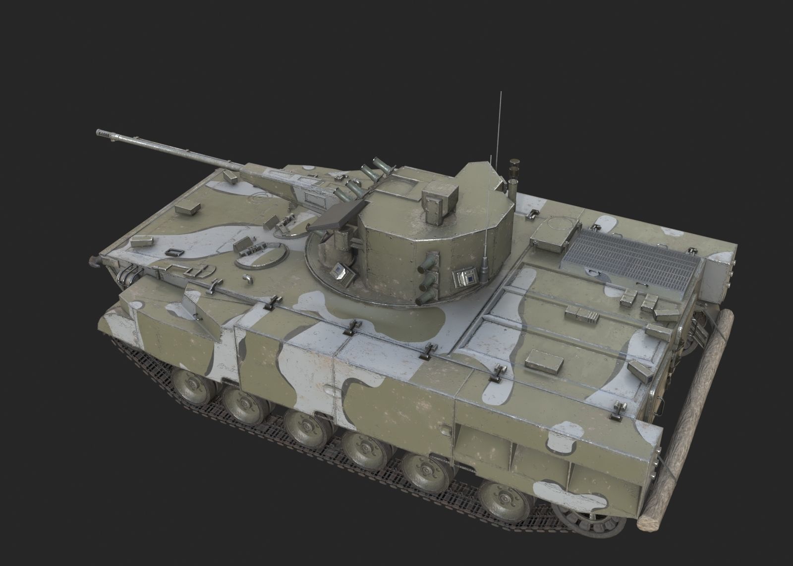 3D model 4 coatings of Russian 2S38 Derivatsiya-PVO self-propelled AA ...