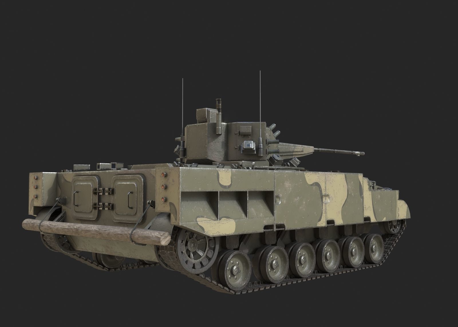 3D model 4 coatings of Russian 2S38 Derivatsiya-PVO self-propelled AA ...