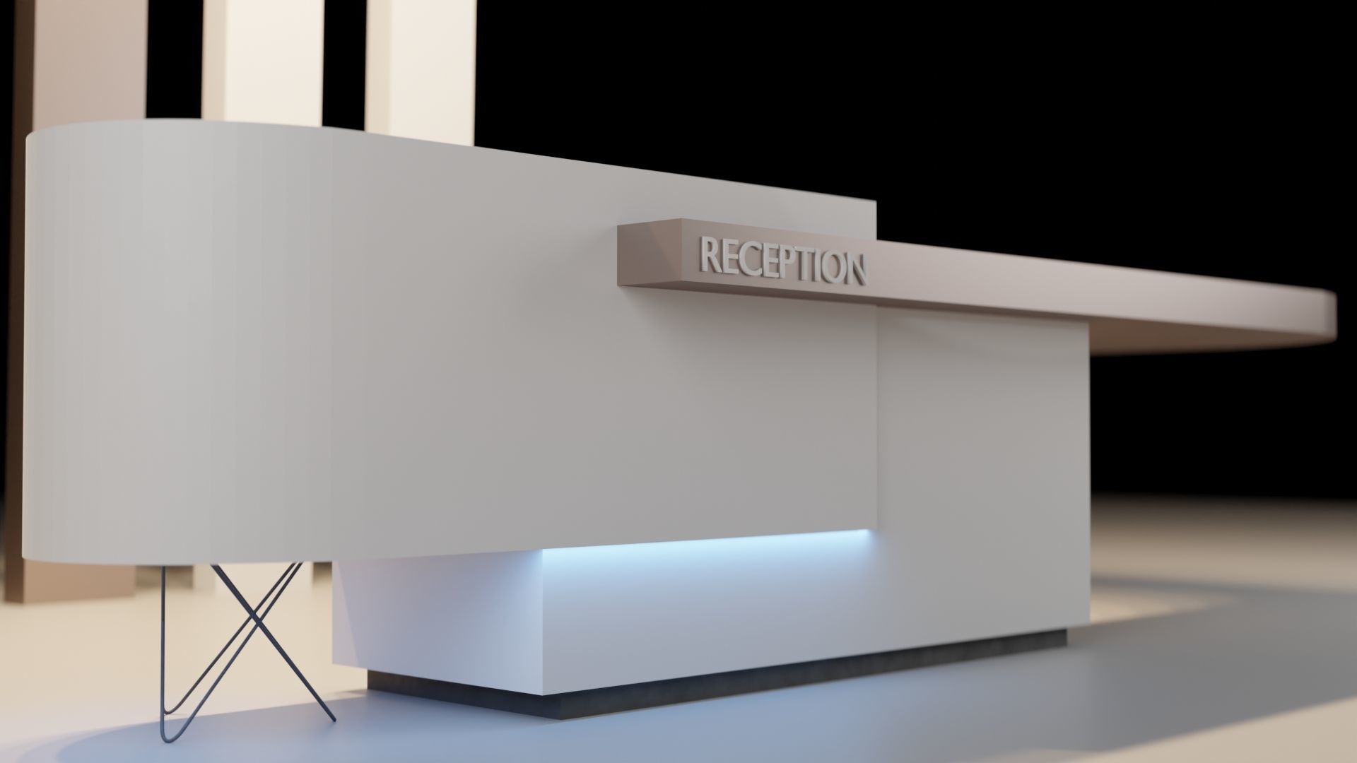 Reception counder 3D model | CGTrader