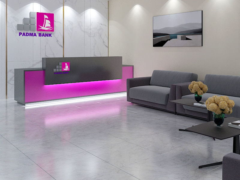 Design of a Bank Reception 3D model 3D printable | CGTrader