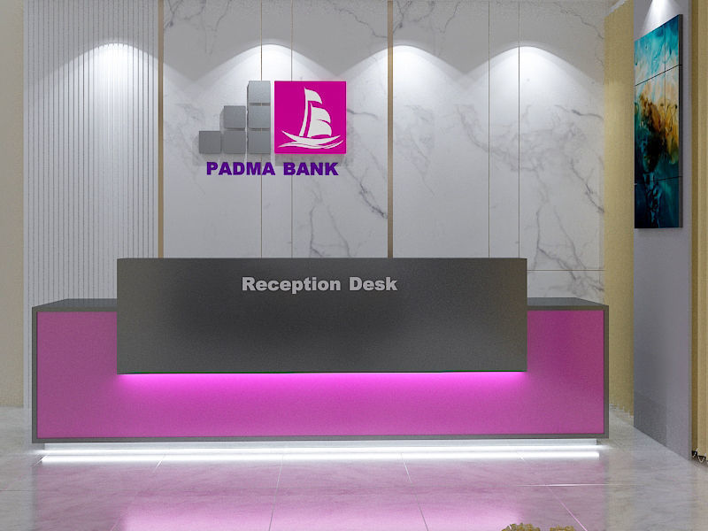 Design of a Bank Reception 3D model 3D printable | CGTrader