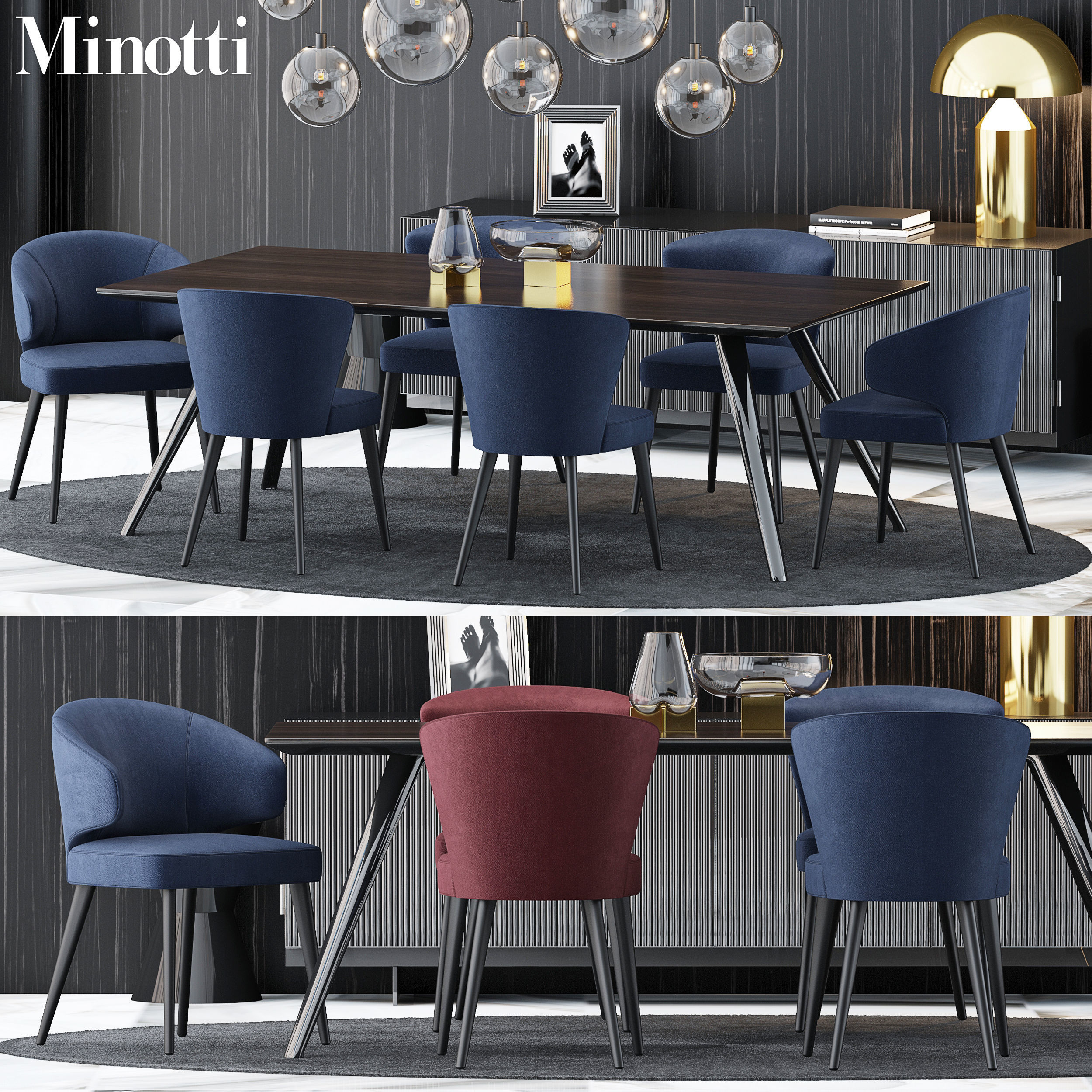 Dining table free 3D model | CGTrader