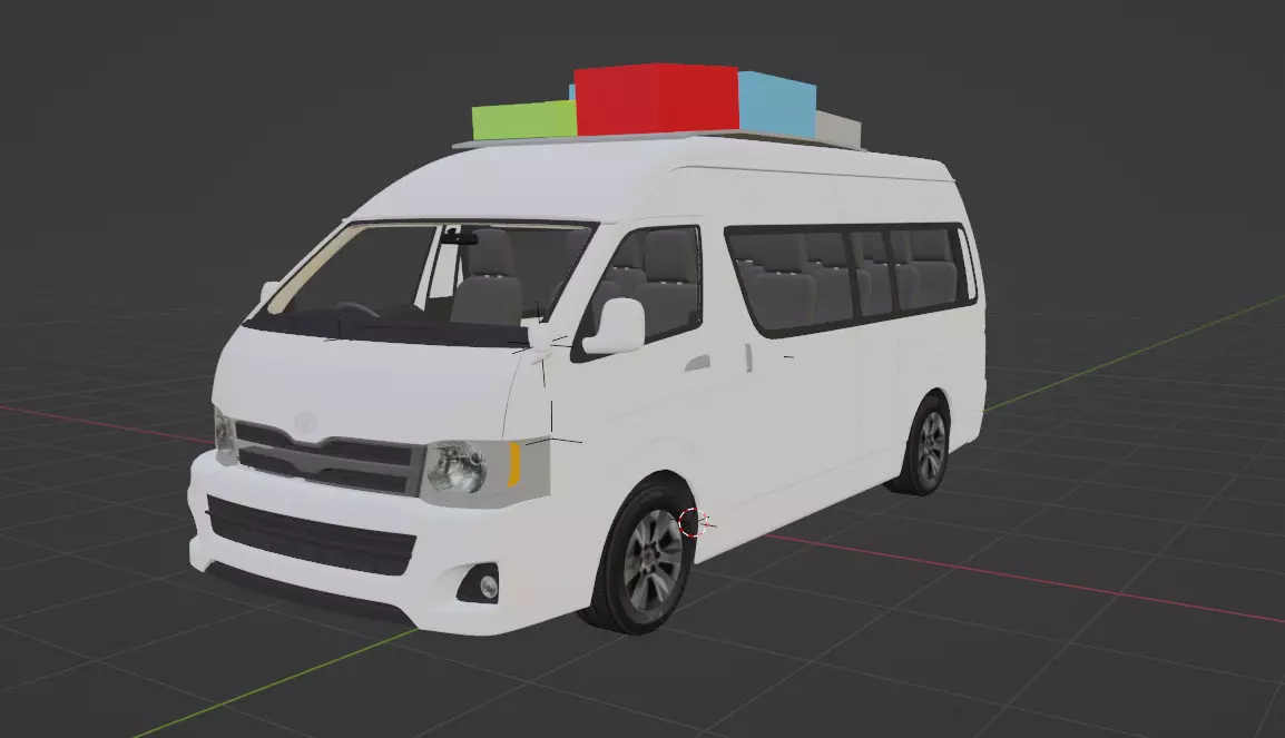 2012 Toyota HiAce Commuter Mk5 - H200 free 3D model | CGTrader