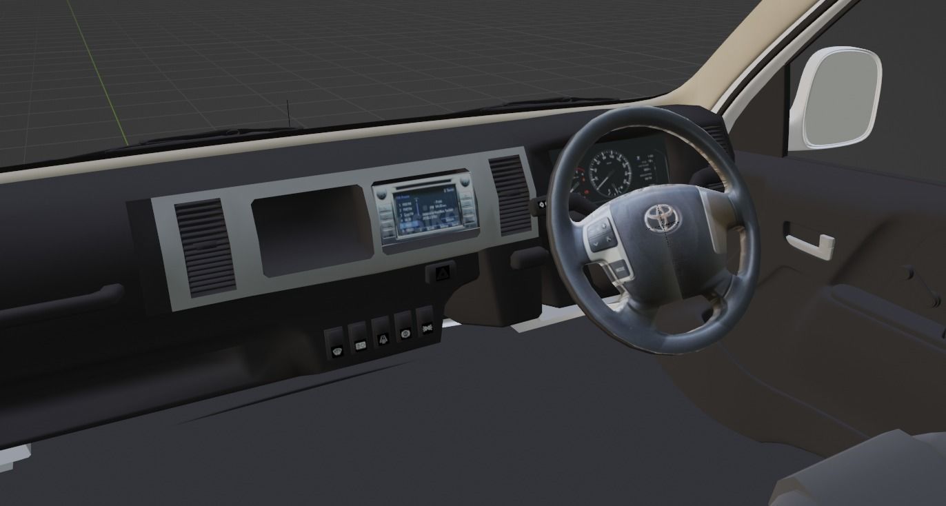 2012 Toyota HiAce Commuter Mk5 - H200 free 3D model | CGTrader