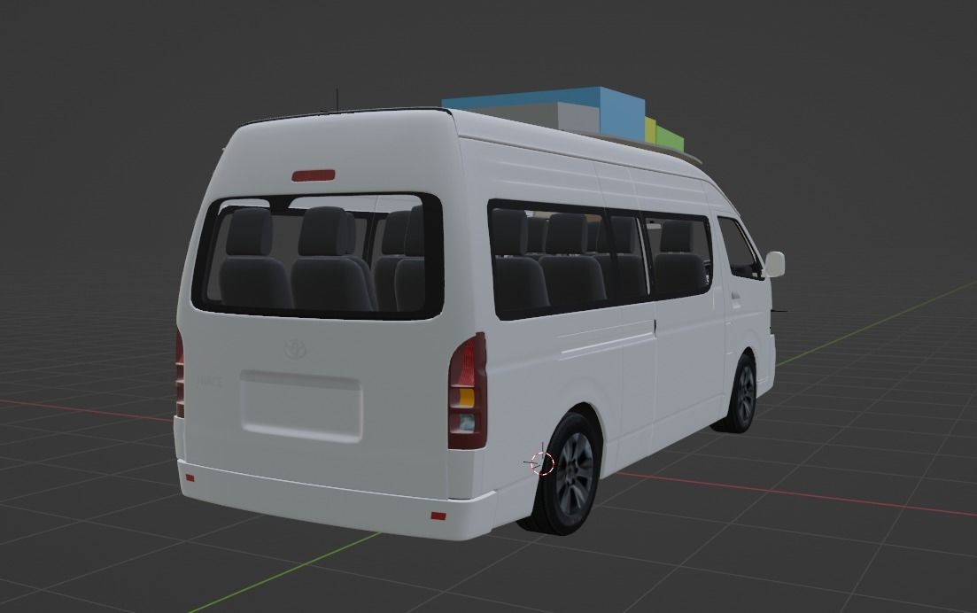 2012 Toyota HiAce Commuter Mk5 - H200 free 3D model | CGTrader