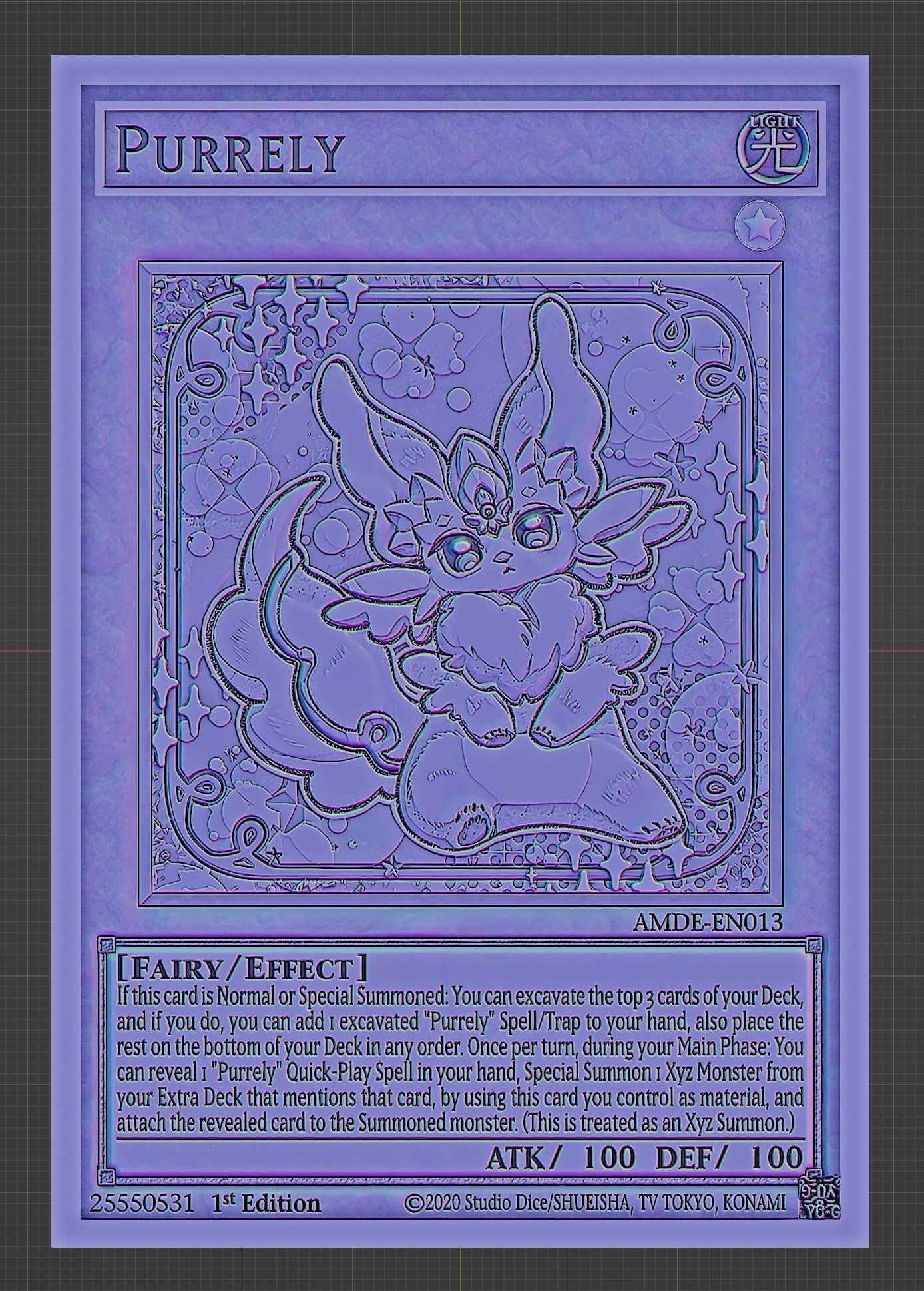 purrely - yugioh free 3D model 3D printable | CGTrader