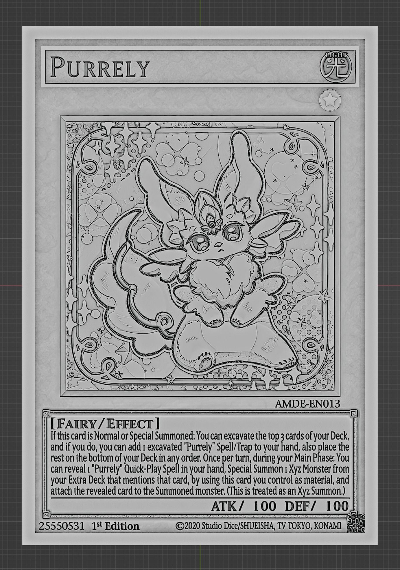 purrely - yugioh free 3D model 3D printable | CGTrader