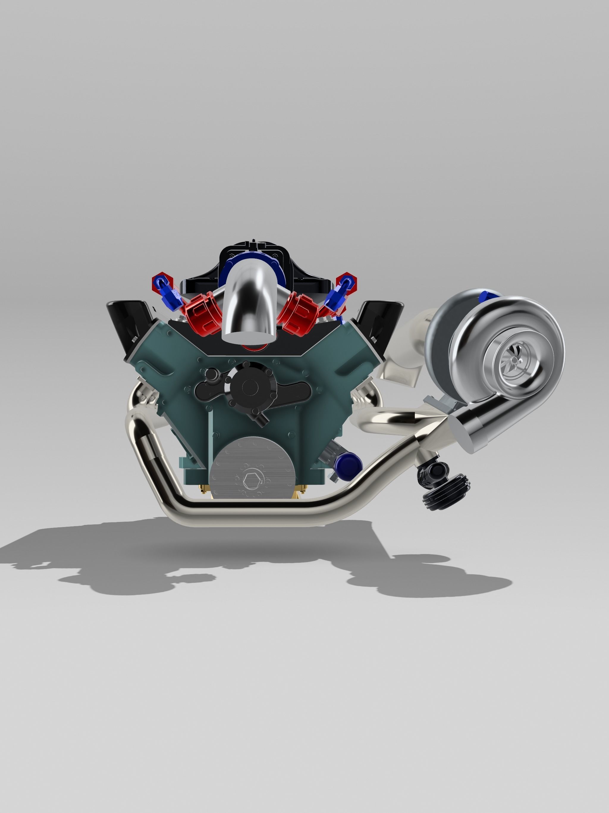 Holden 355 Single Turbo Engine set with Billet items 3D model 3D ...