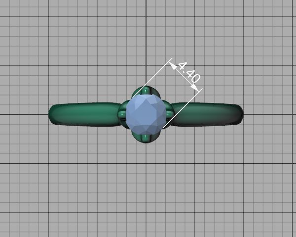 30 pointer Solitaire Promise Ring 4prong design Engagement Ring 3D ...