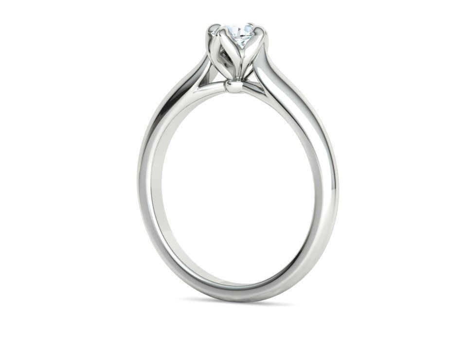 30 pointer Solitaire Promise Ring 4prong design Engagement Ring 3D ...