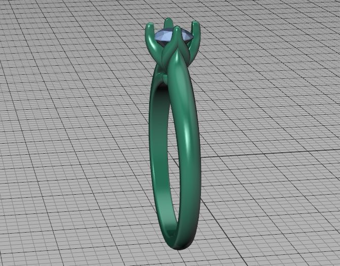 30 pointer Solitaire Promise Ring 4prong design Engagement Ring 3D ...