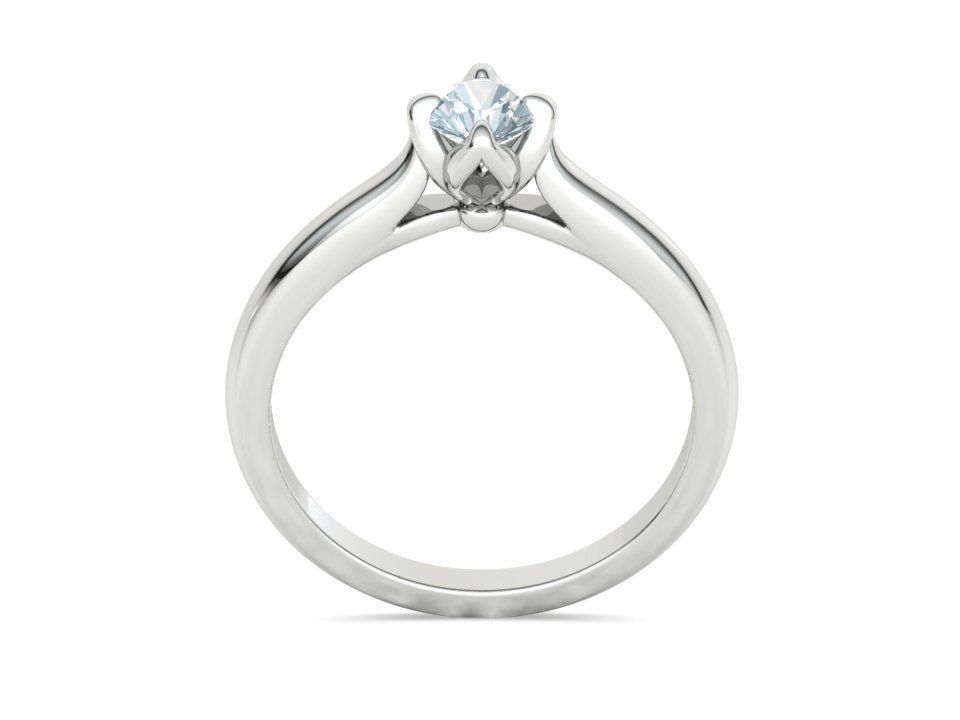 30 pointer Solitaire Promise Ring 4prong design Engagement Ring 3D ...