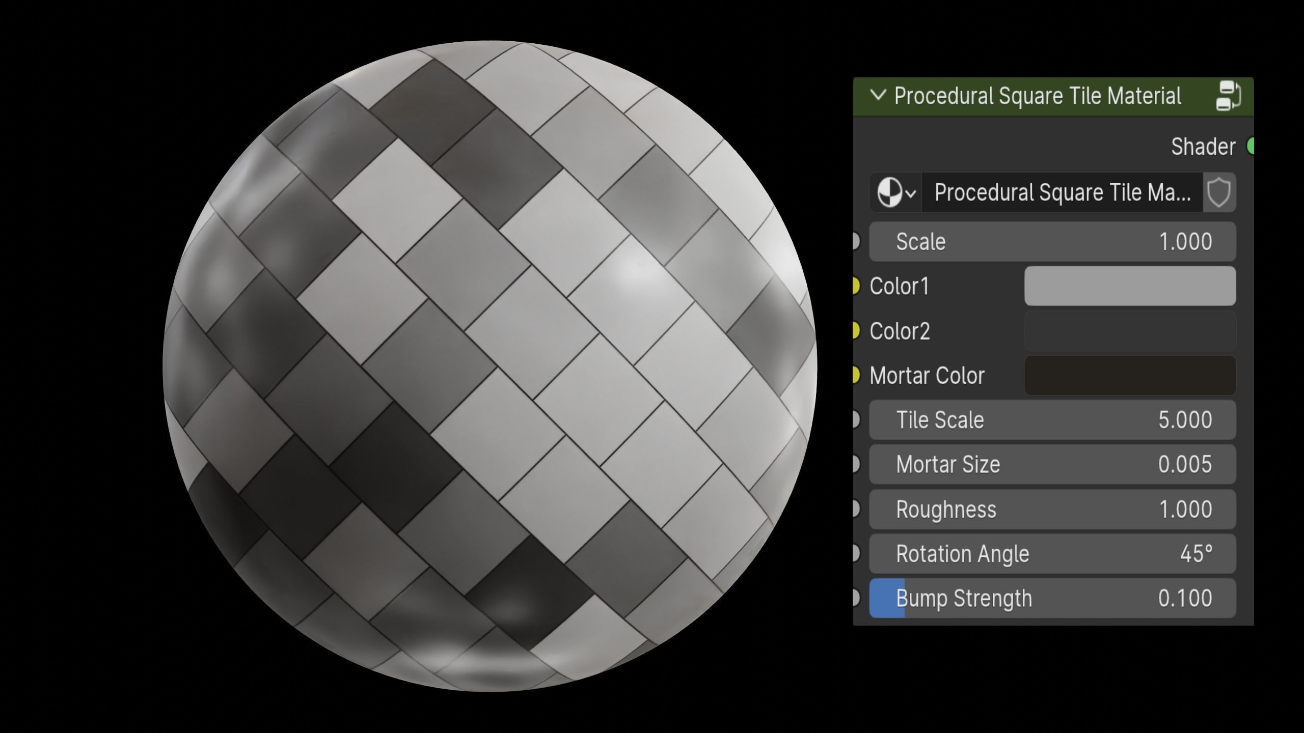 Procedural Square Tile Material Texture | CGTrader