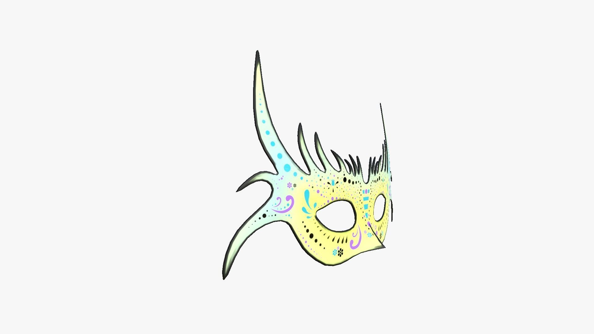 3D model Carnival Mask G13 Cartoon - Costume Character Design VR / AR ...