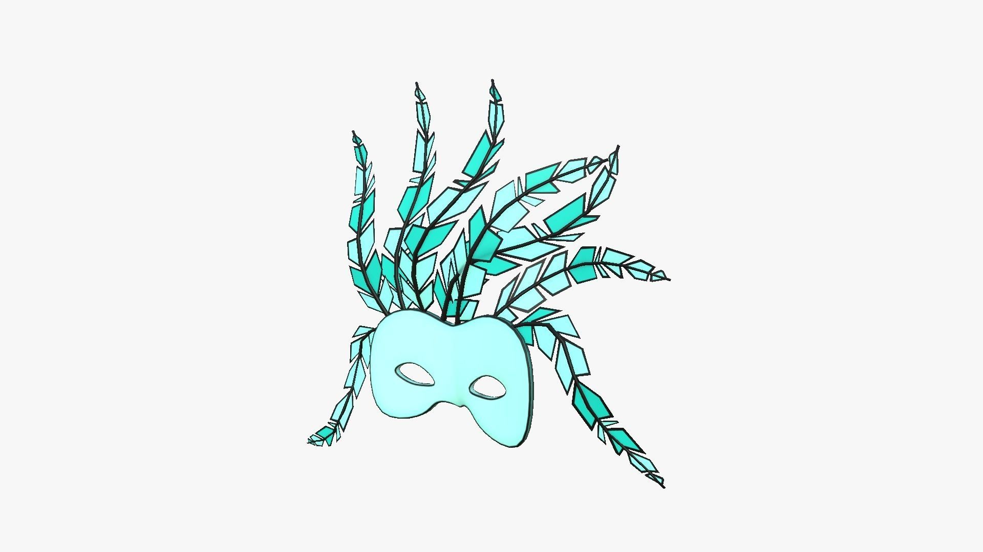 3D model Carnival Mask J13 Cartoon - Costume Character Design VR / AR ...