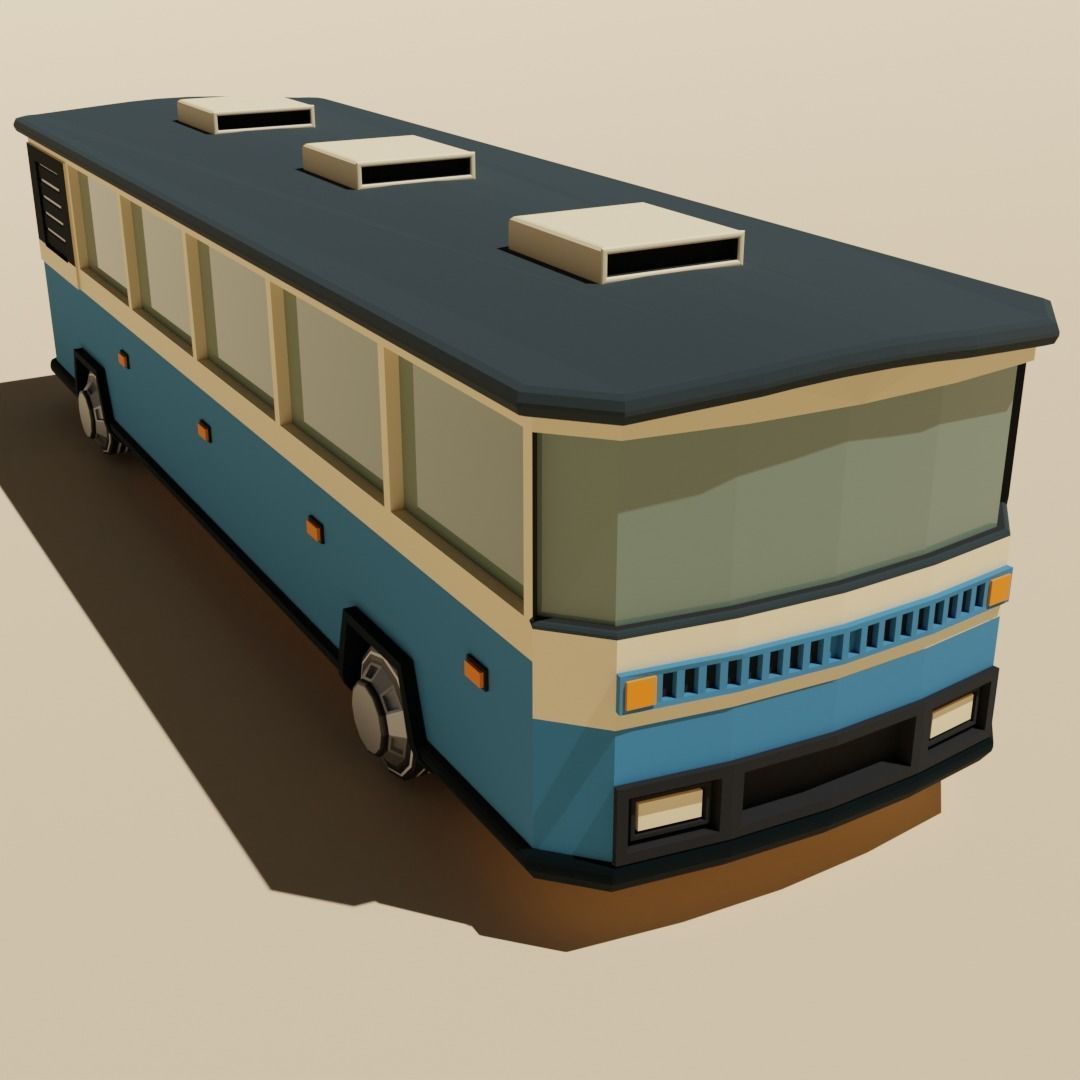 OLD NOSTALGIC BUS MODEL 3D model | CGTrader