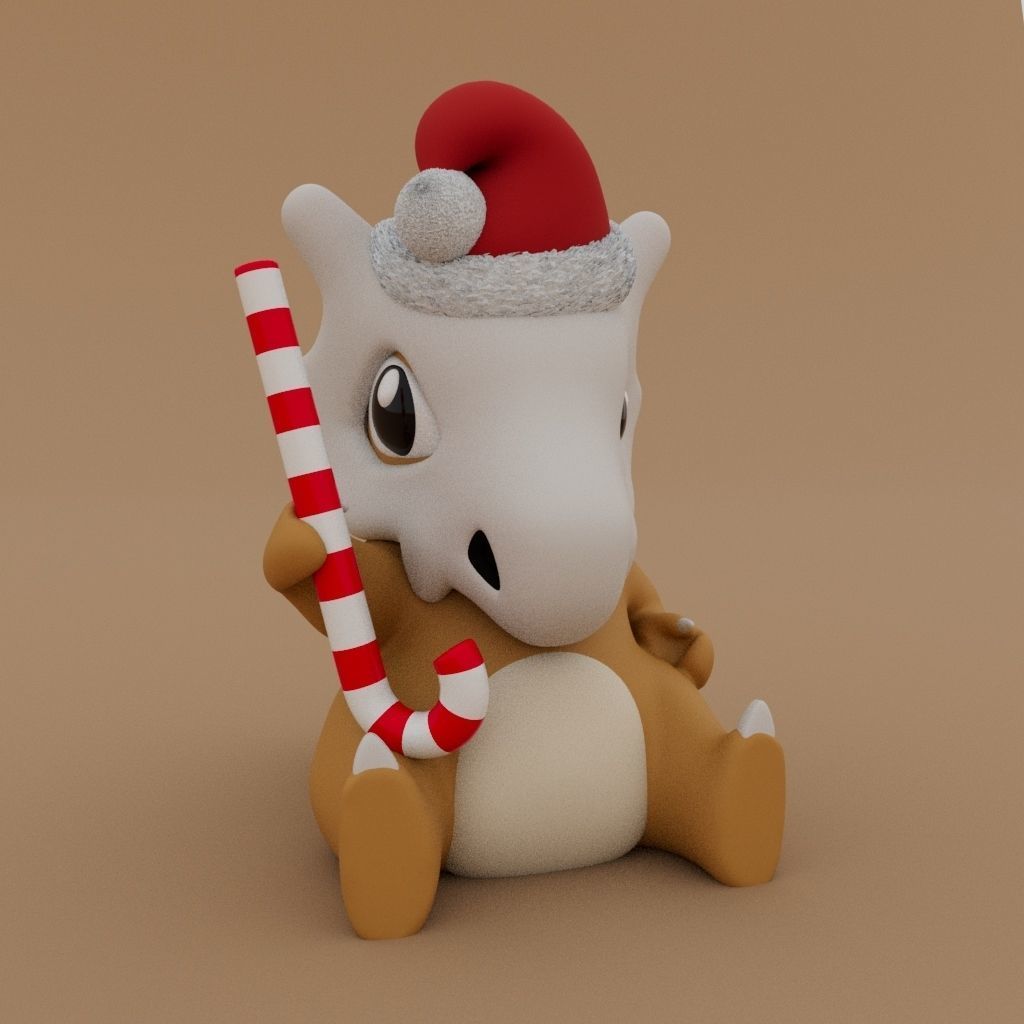 Christmas Special - Cute Cubone 3D model 3D printable | CGTrader
