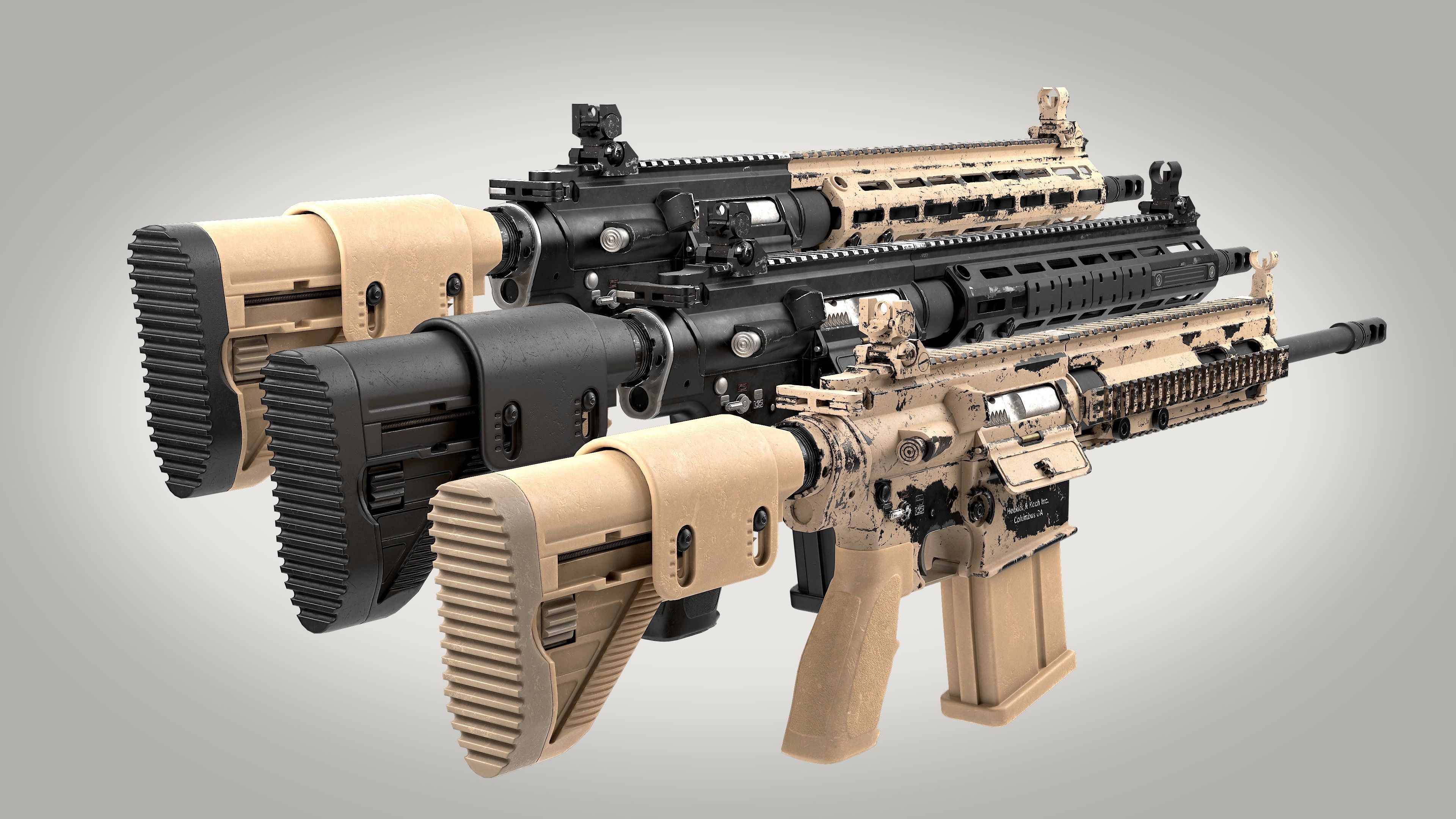 3D model MR 762 Designated Marksman Rifle VR / AR / low-poly | CGTrader