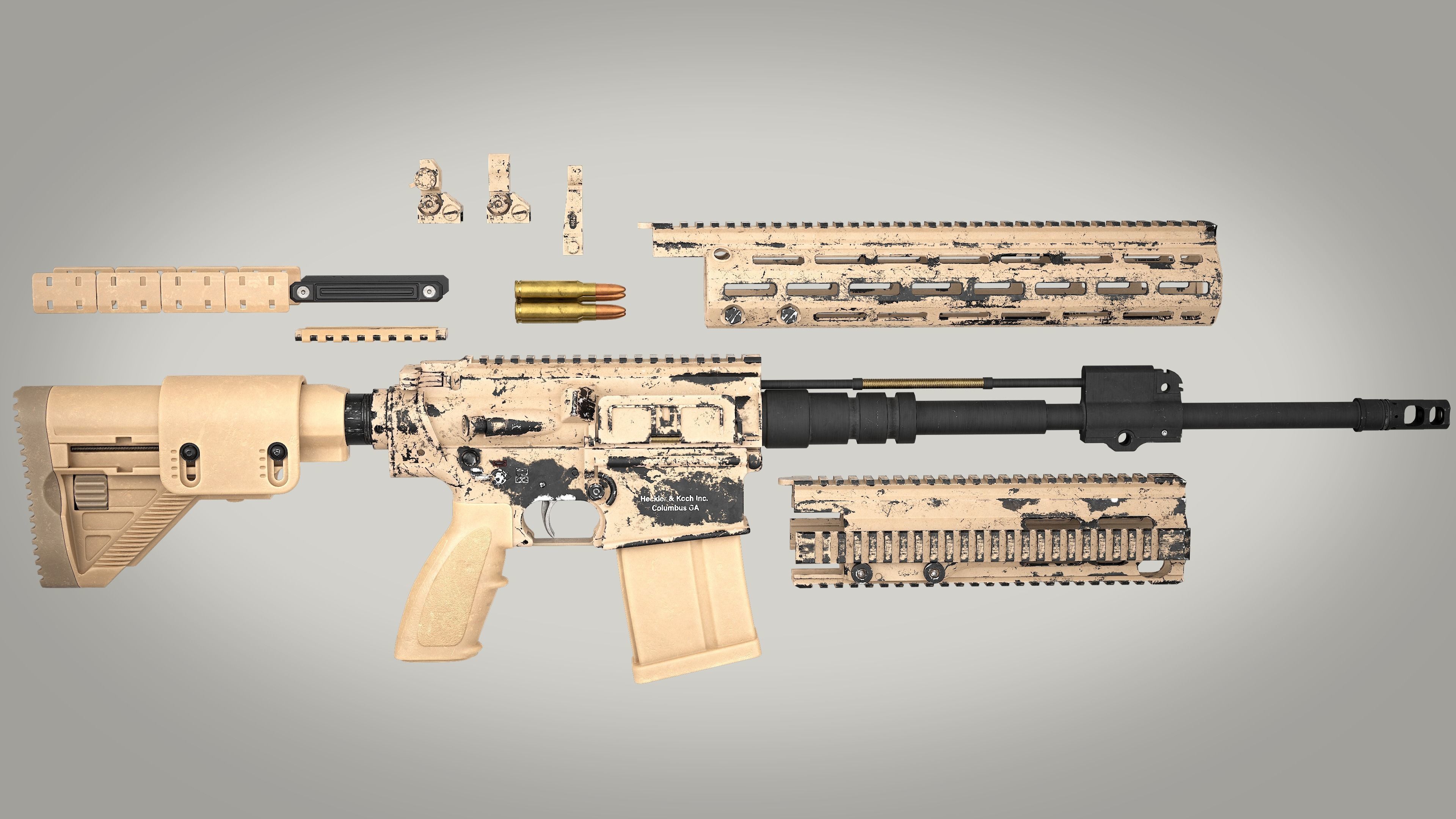 3D model MR 762 Designated Marksman Rifle VR / AR / low-poly | CGTrader