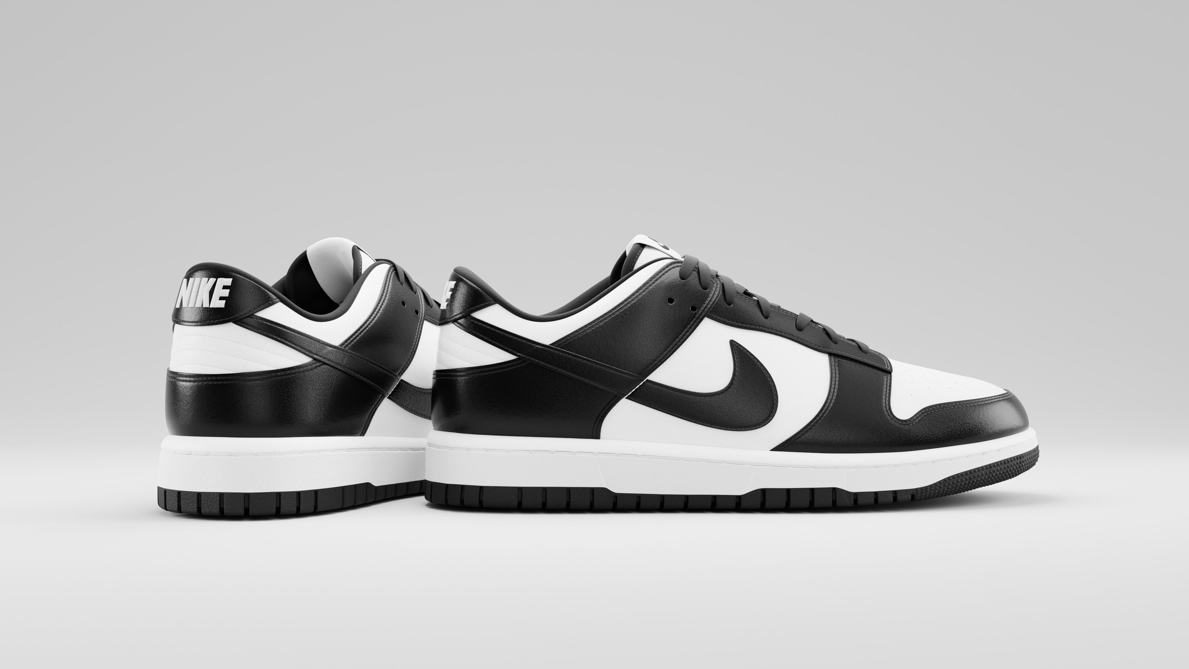 Nike Dunk Low Retro White Black Panda 3D model | CGTrader