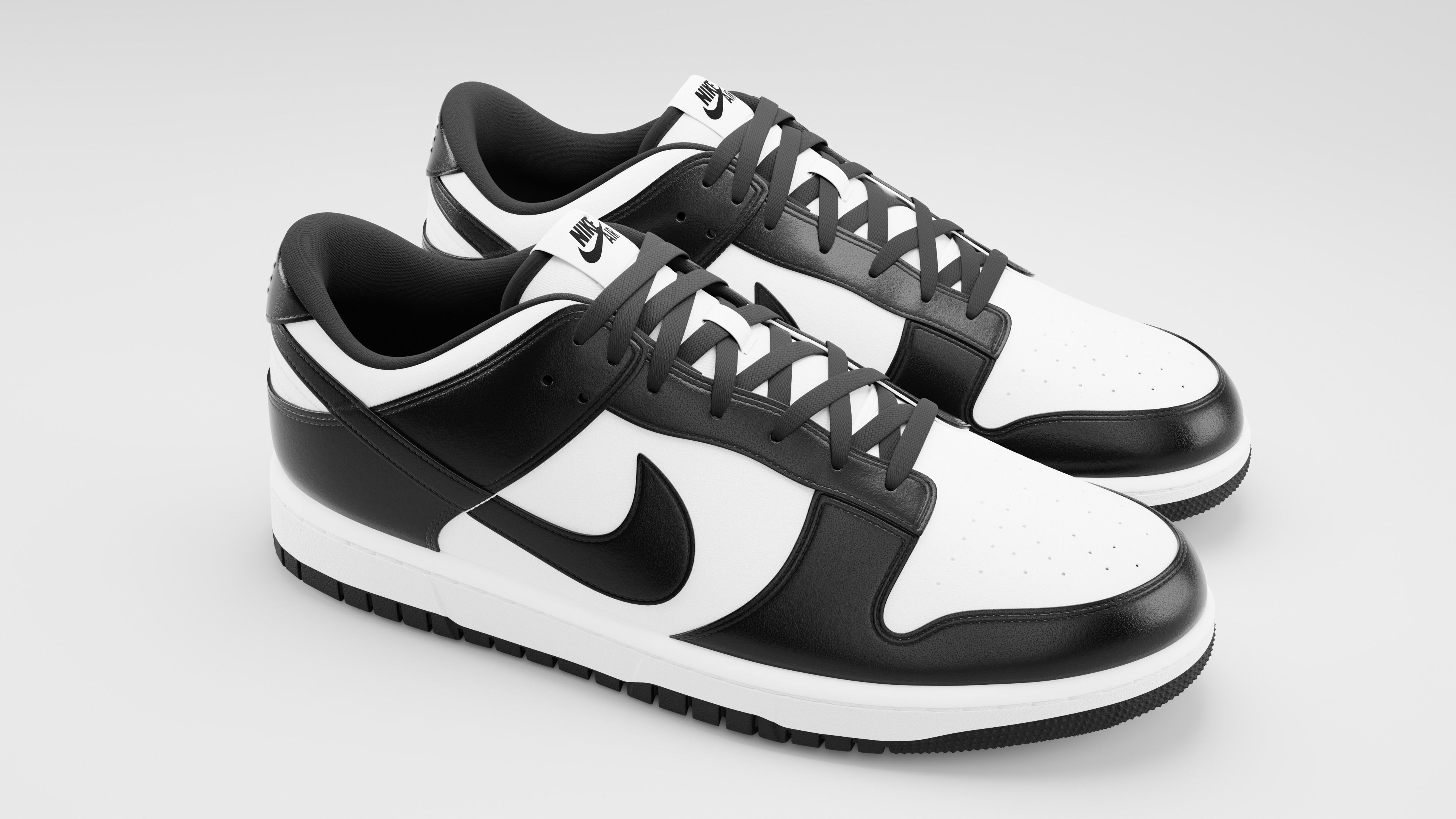 Nike Dunk Low Retro White Black Panda 3D model | CGTrader