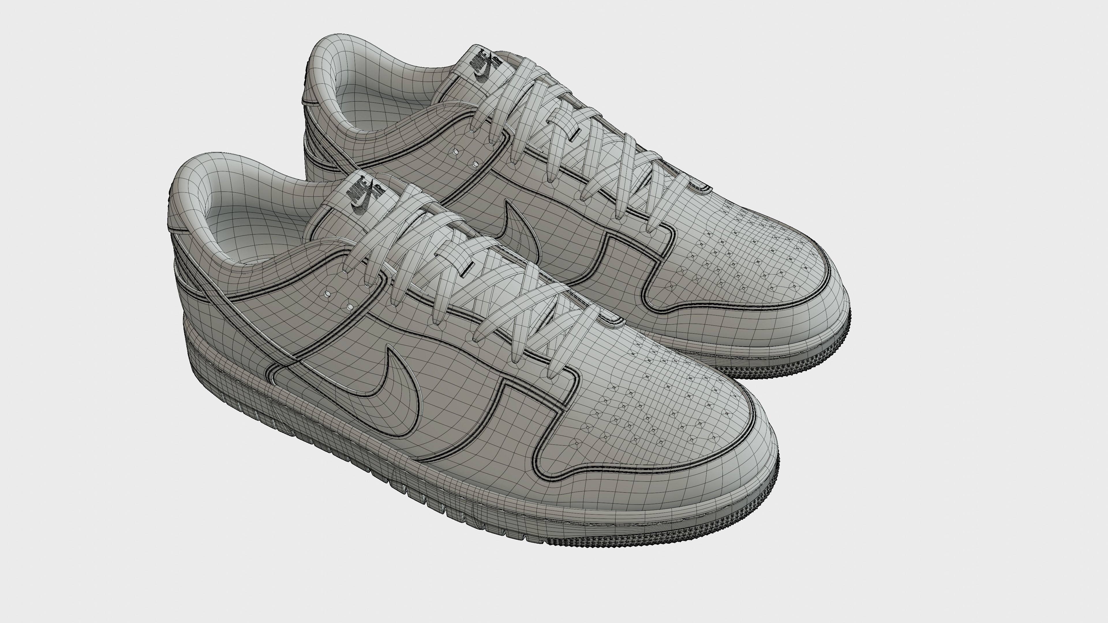 Nike Dunk Low Retro White Black Panda 3D model | CGTrader