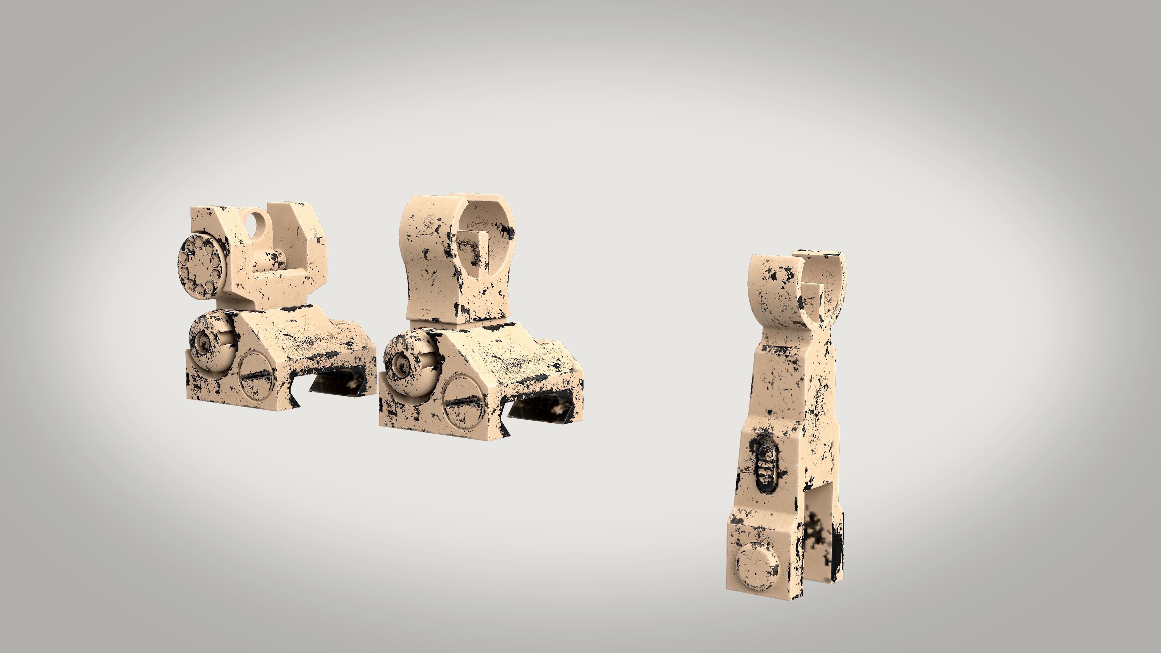 3D model Iron Sights Two Texture sets VR / AR / low-poly | CGTrader