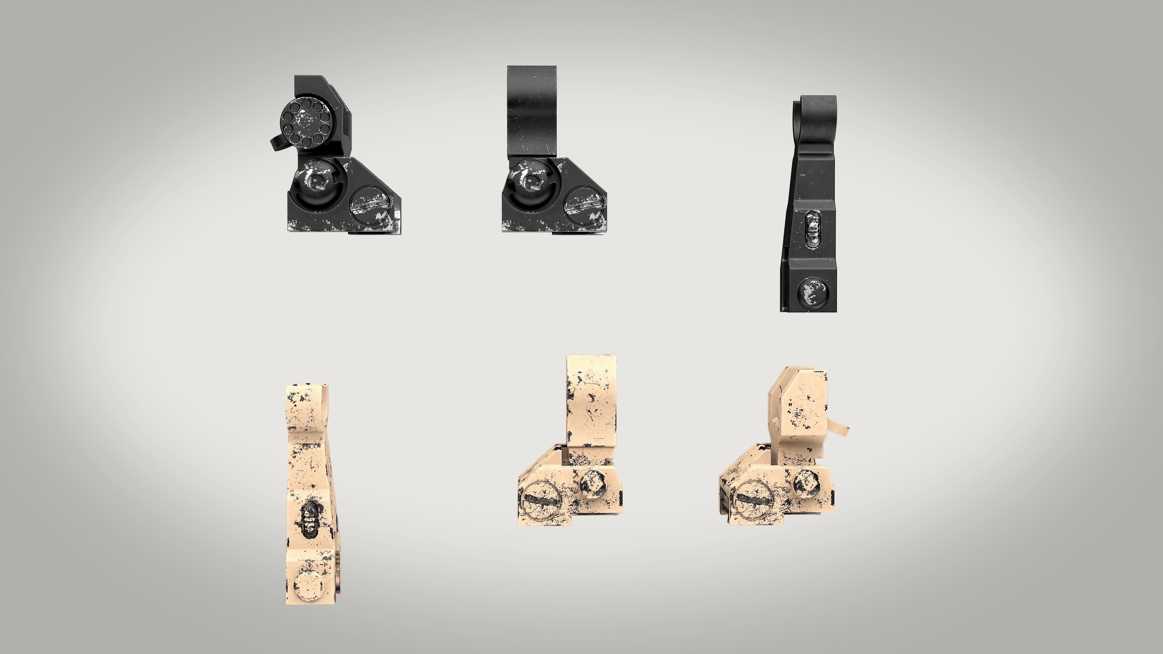 3D model Iron Sights Two Texture sets VR / AR / low-poly | CGTrader