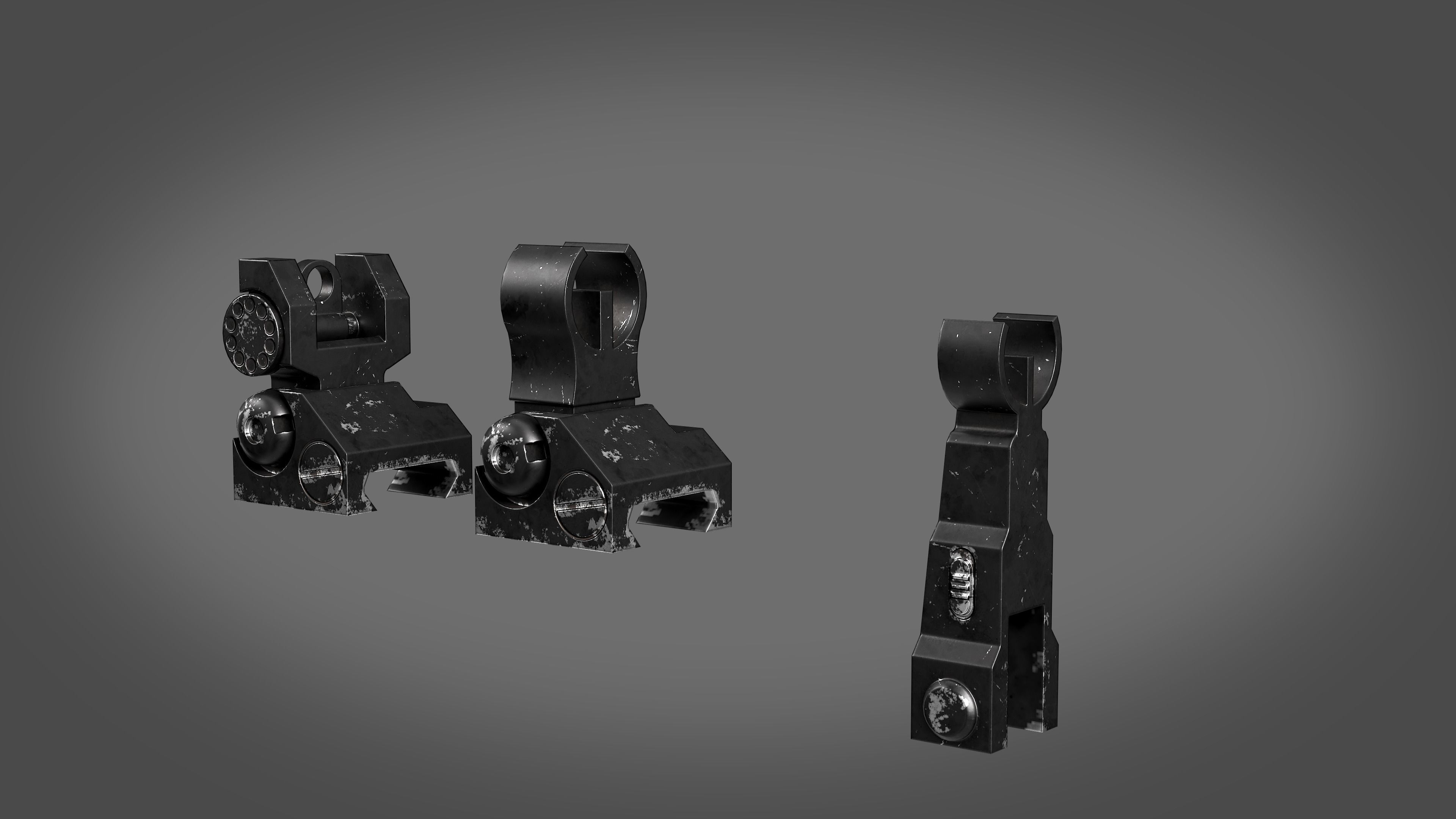 3D model Iron Sights Two Texture sets VR / AR / low-poly | CGTrader