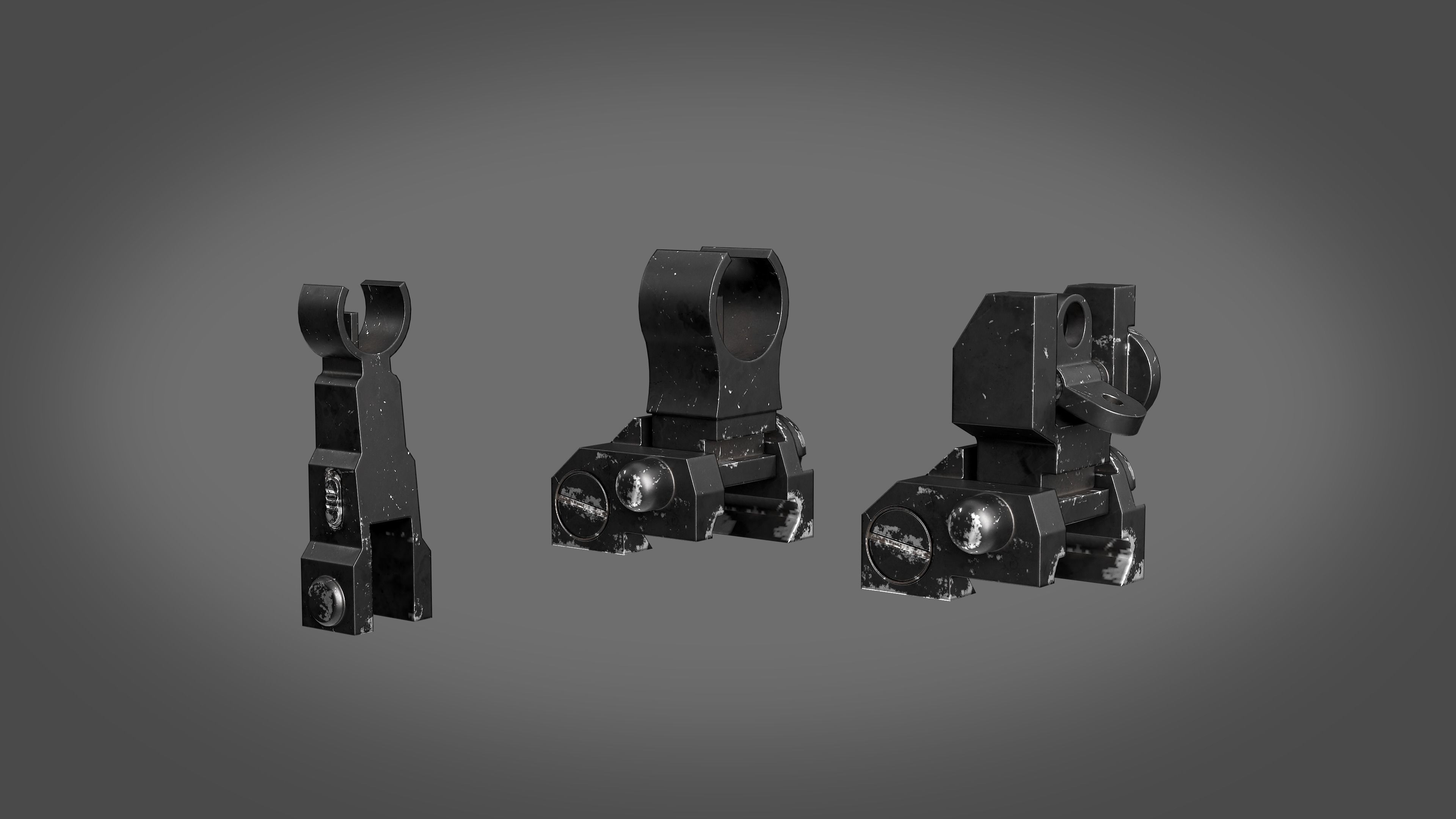 3D model Iron Sights Two Texture sets VR / AR / low-poly | CGTrader
