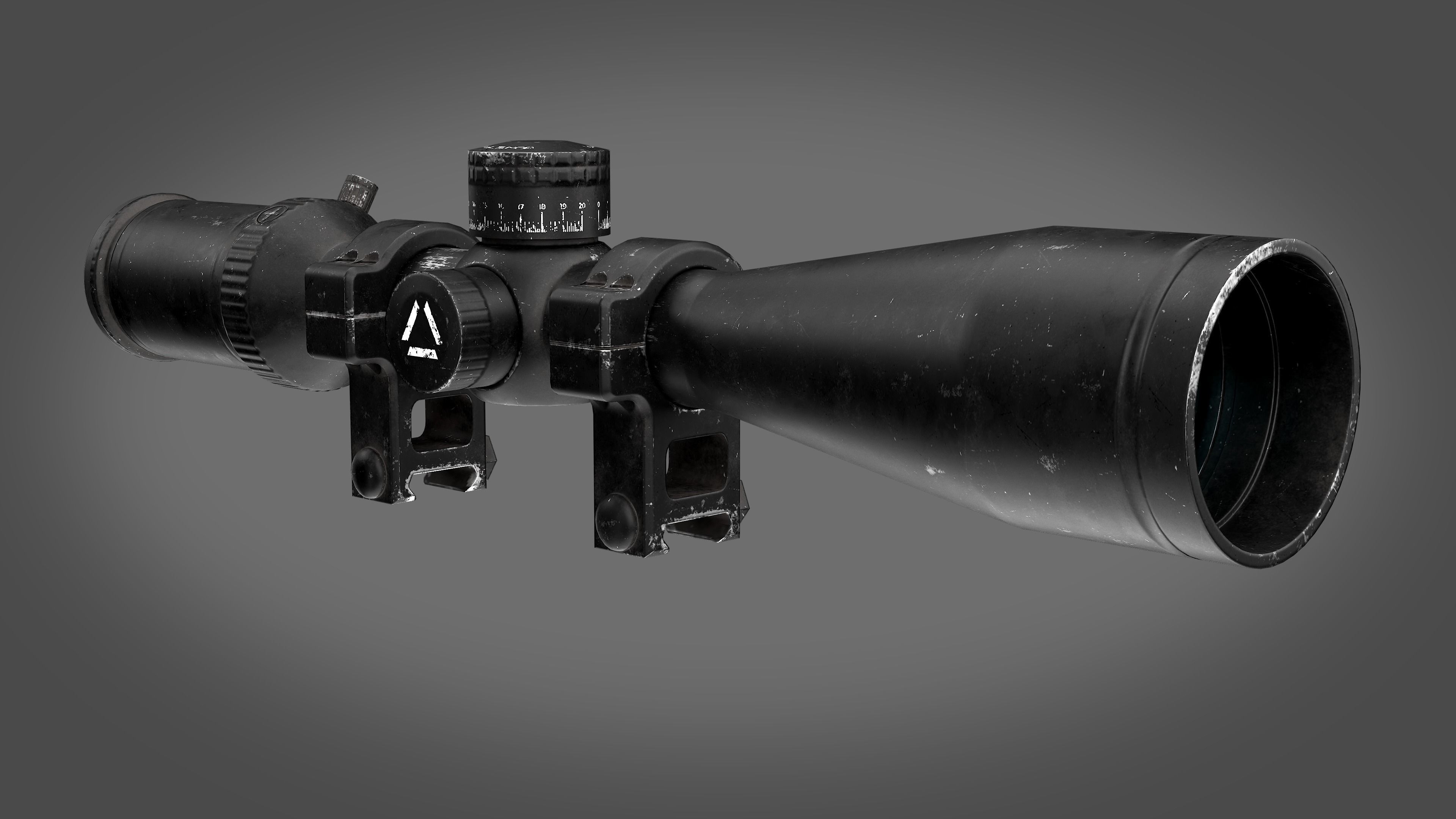 3D model Rifle Scope Two Texture sets VR / AR / low-poly | CGTrader