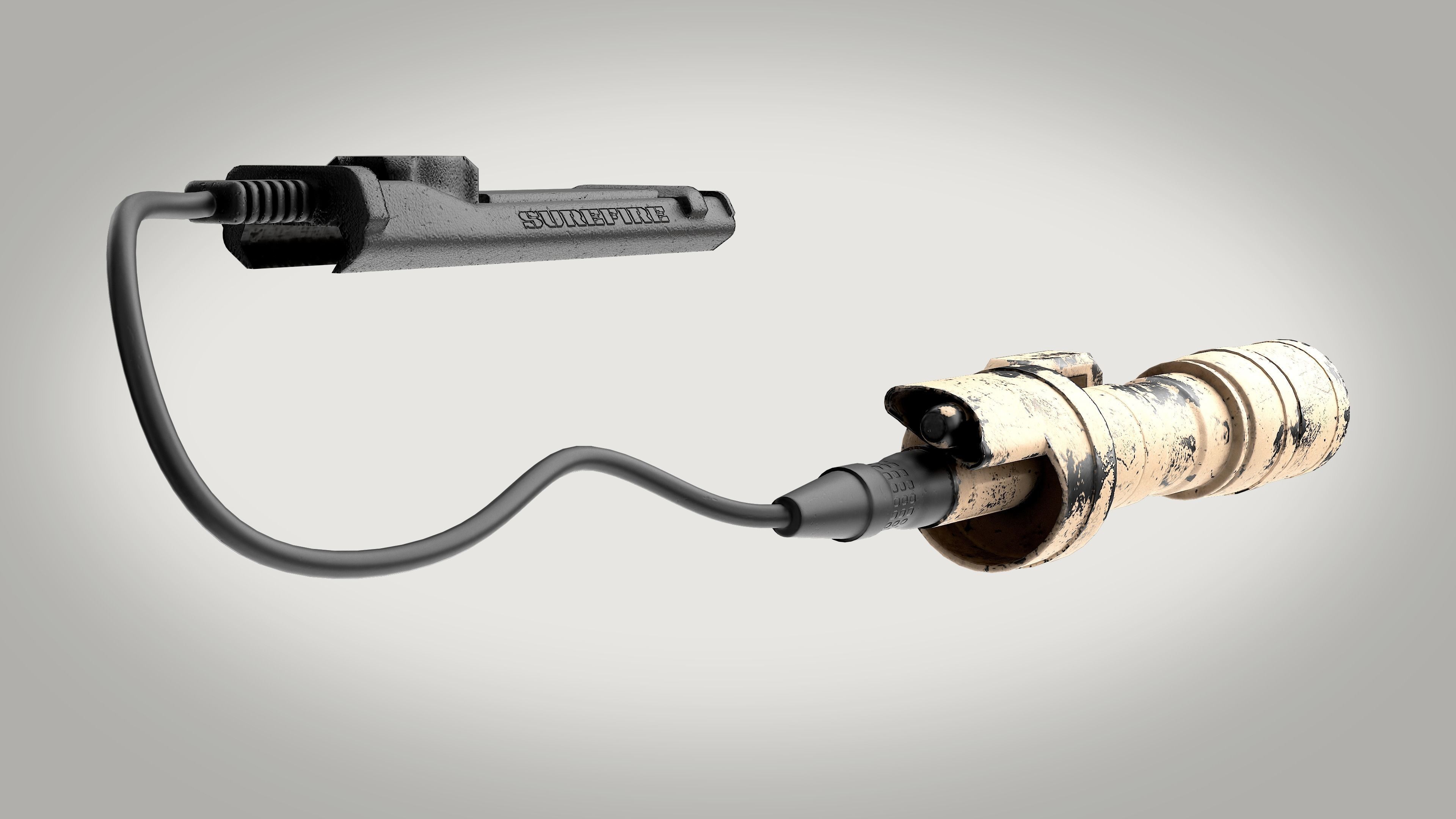 3D model Tactical Flashlight Two Texture sets VR / AR / low-poly | CGTrader