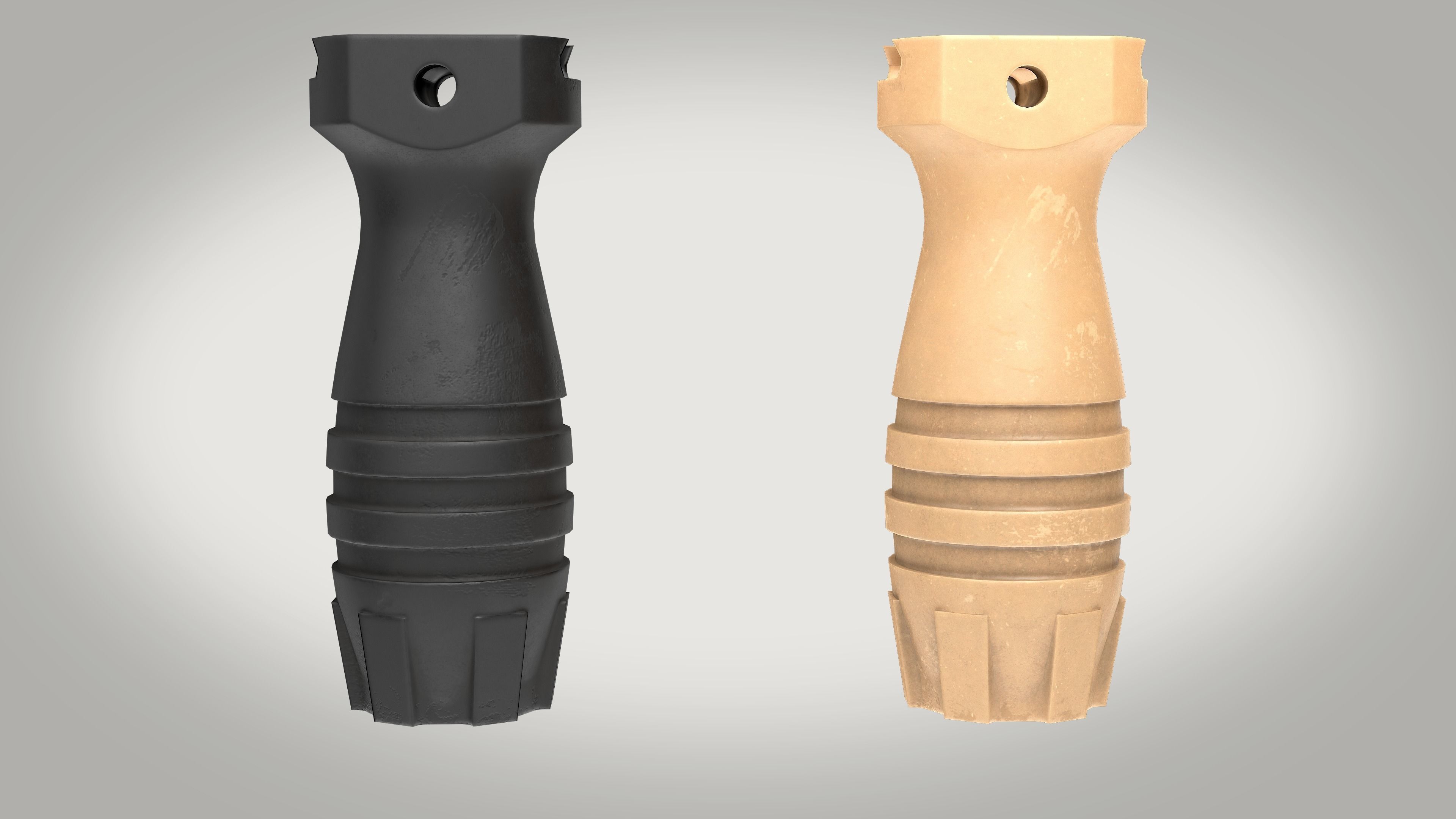 3D model Tactical Hand Grip Two Texture sets VR / AR / low-poly | CGTrader