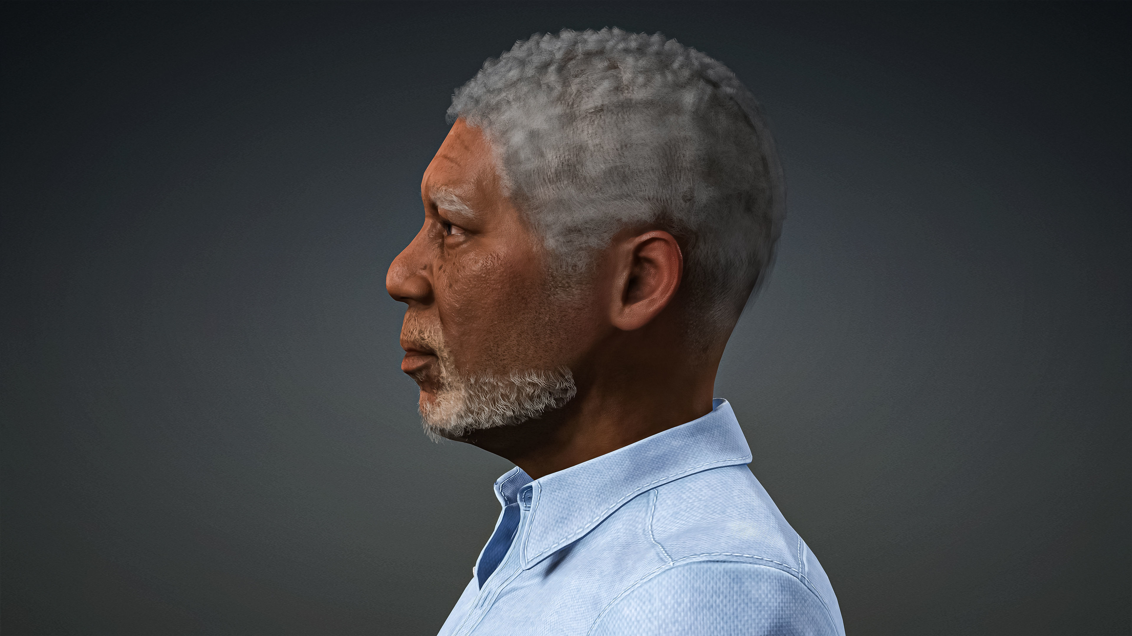 3D model High Quality Morgan Freeman Fully Rigged Character VR / AR ...