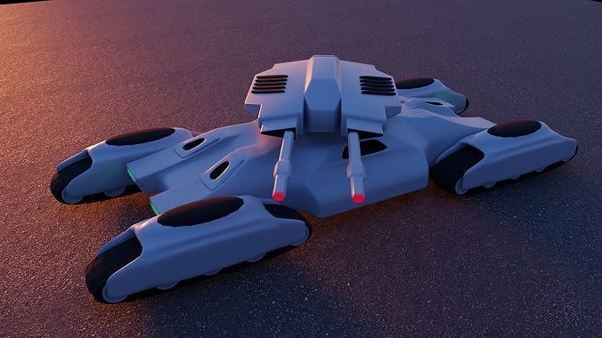 Futuristic tank 3D model | CGTrader