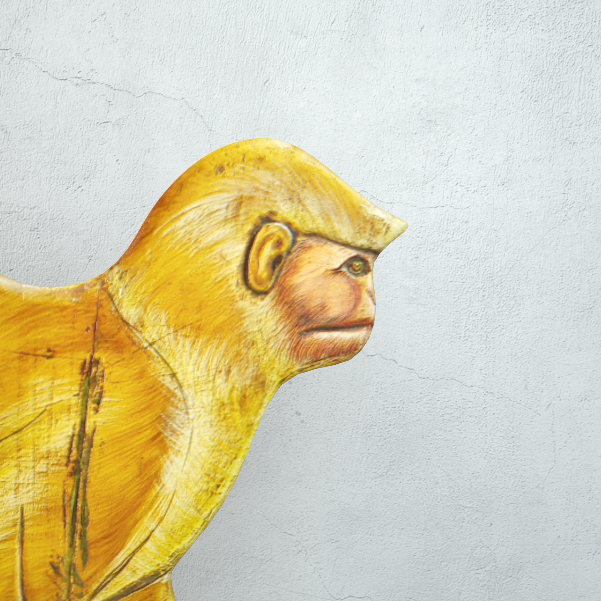 Vintage Wood Monkey Decor 3D model | CGTrader