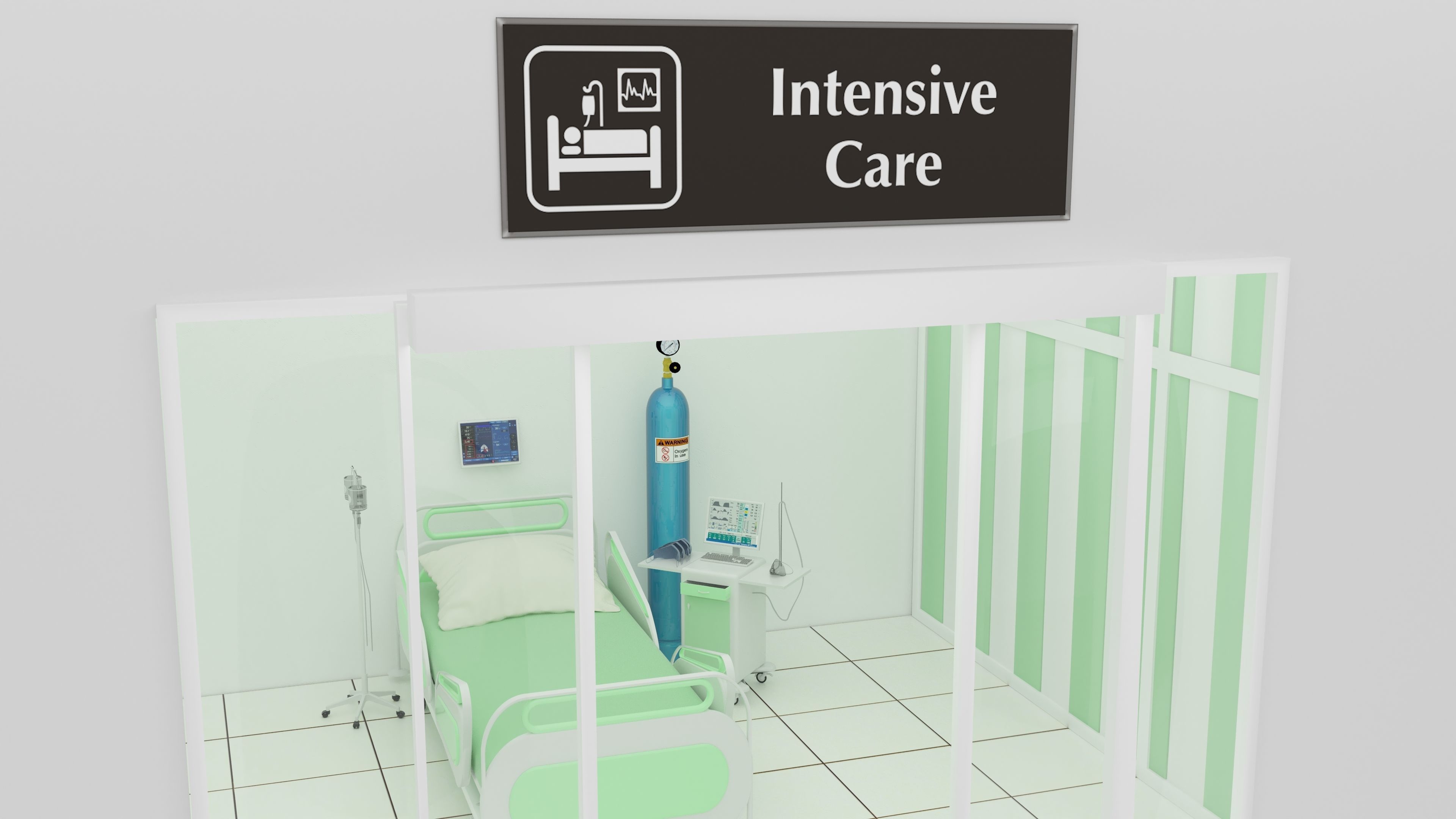 Intensive Care Unit 3 - 4K 3D model | CGTrader