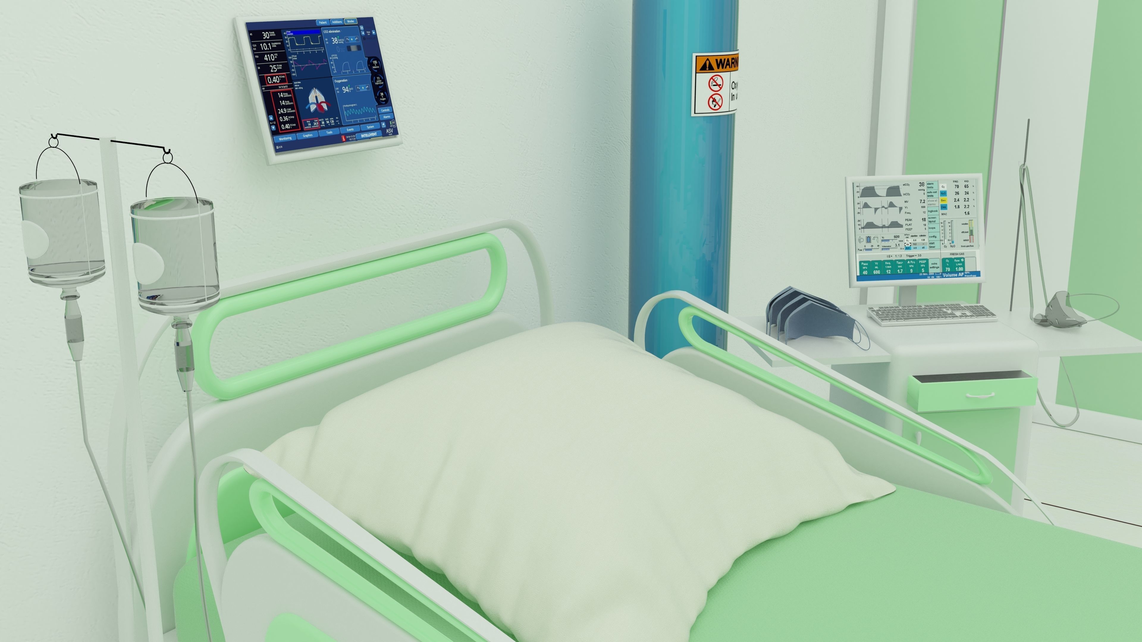 Intensive Care Unit 3 - 4K 3D model | CGTrader