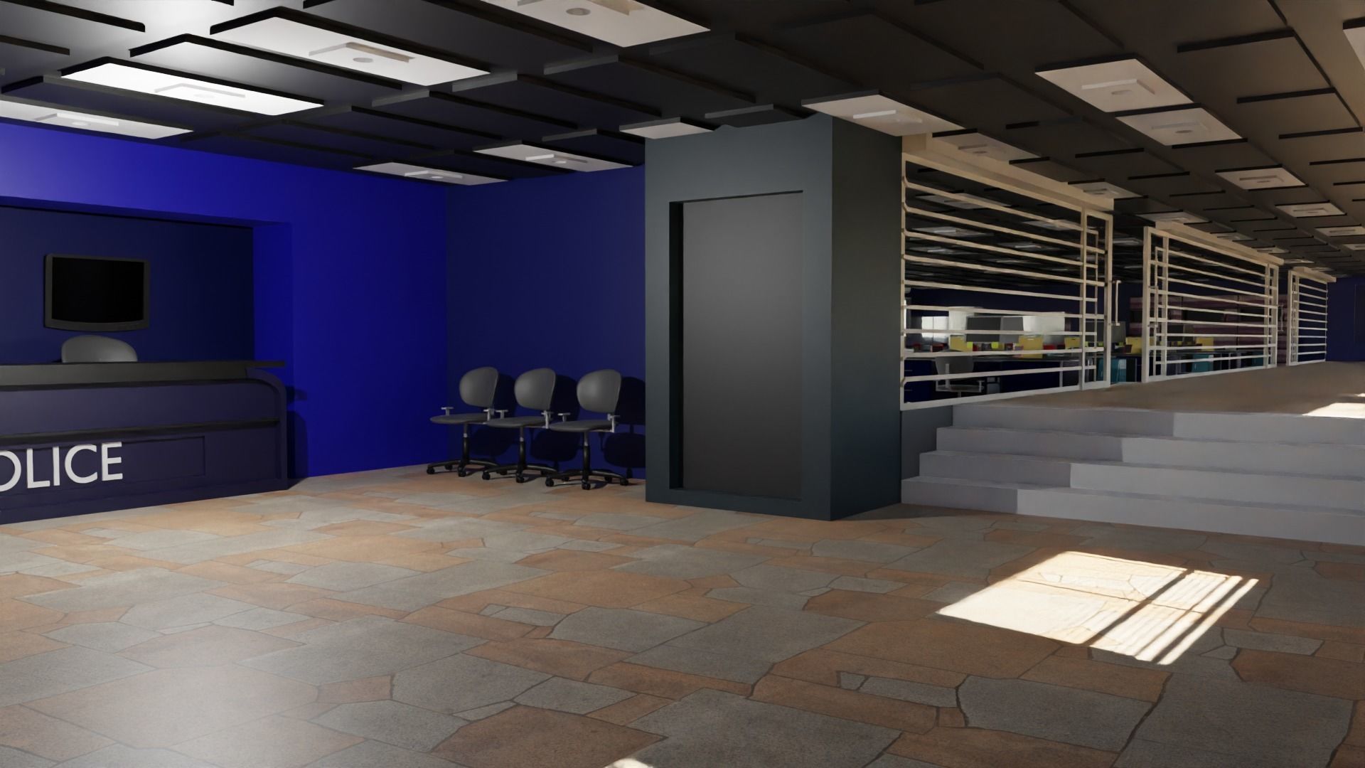 3D model Police Station interior VR / AR / low-poly | CGTrader