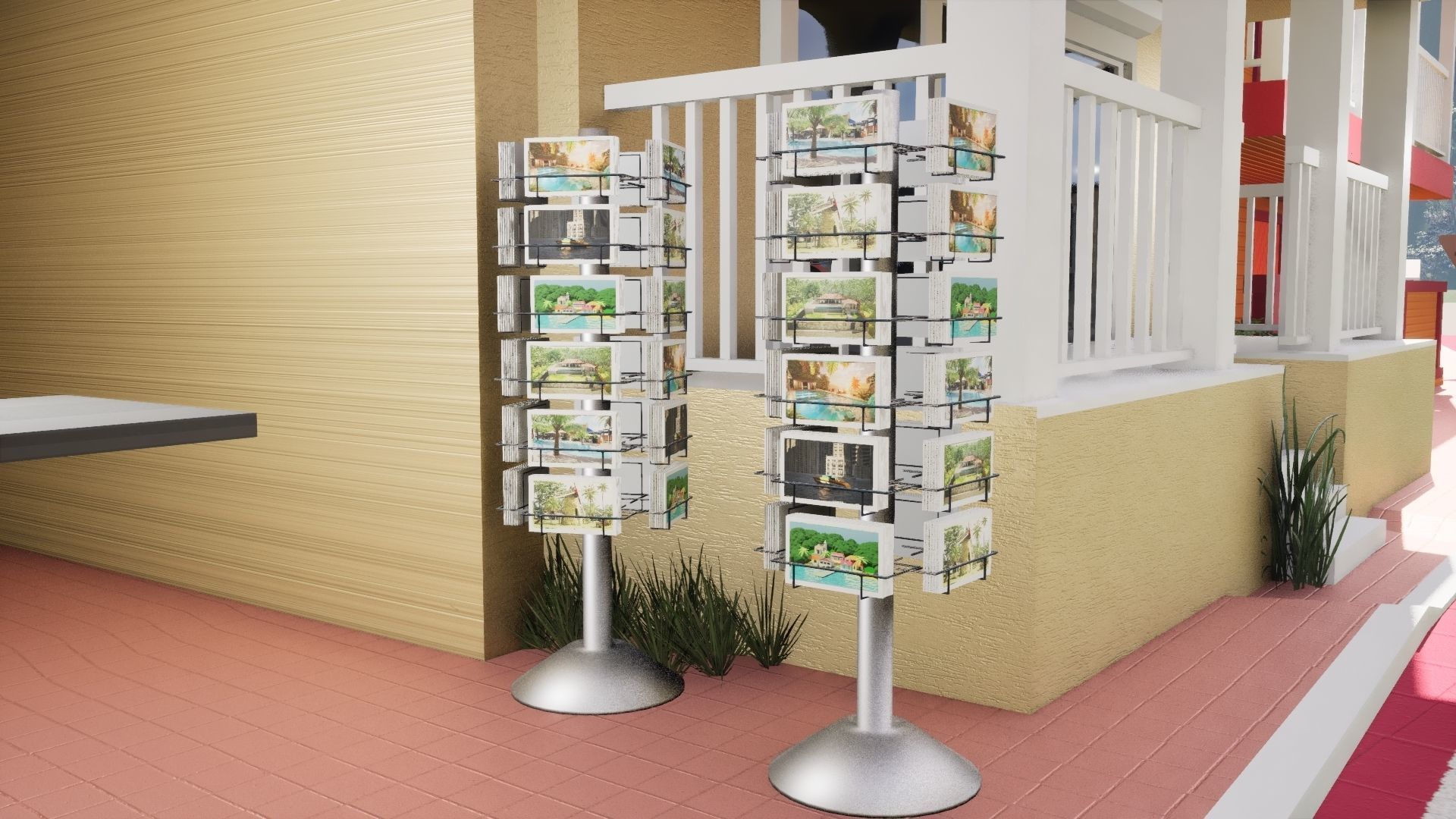 3D model Postcard stand VR / AR / low-poly | CGTrader