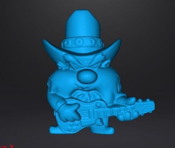LOONEY TUNES ROCK BAND YOSEMITE SAM PROMOTIONAL FIGURE 90S PVC 3D model ...