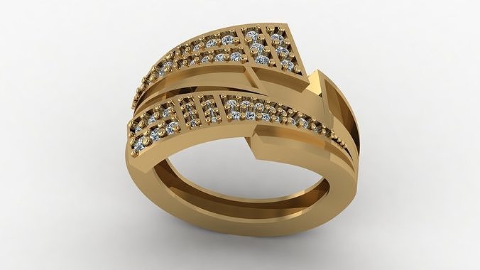 Engagement ring set 3D print model 3D model 3D printable | CGTrader