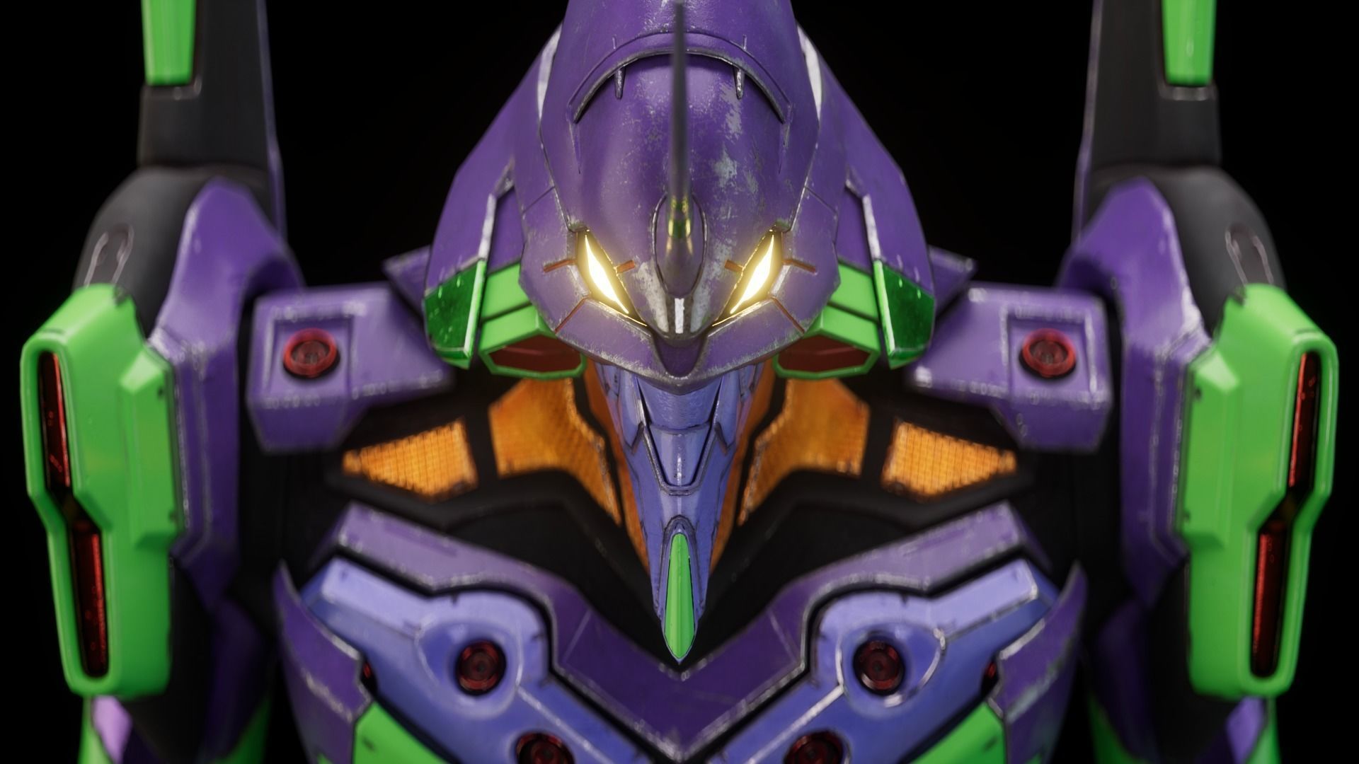 EVA NEON GENESIS EVANGELION EVA-01 TEST TYPE model MAYA FBX fo 3D model ...