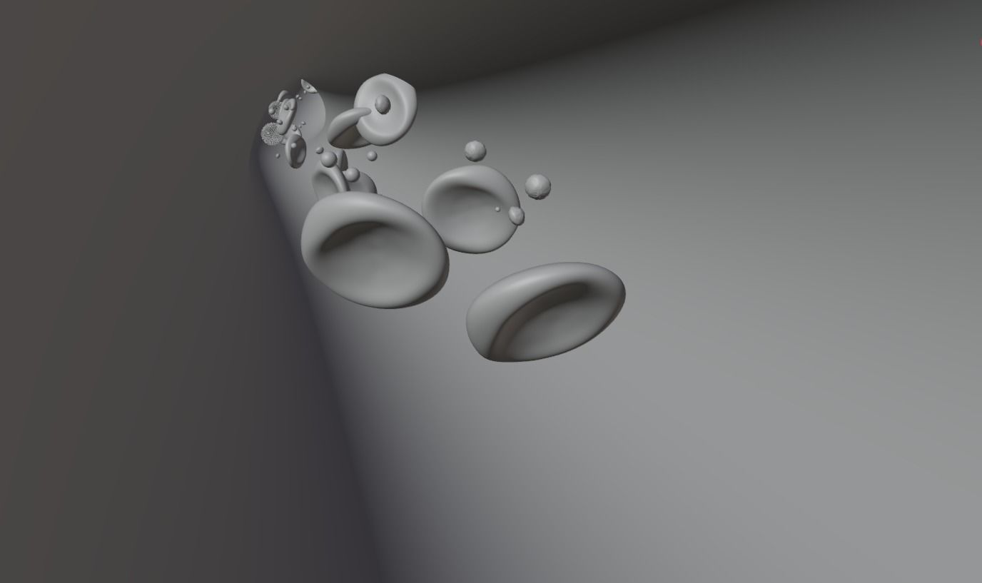 Blood cells inside vein 3D model animated | CGTrader