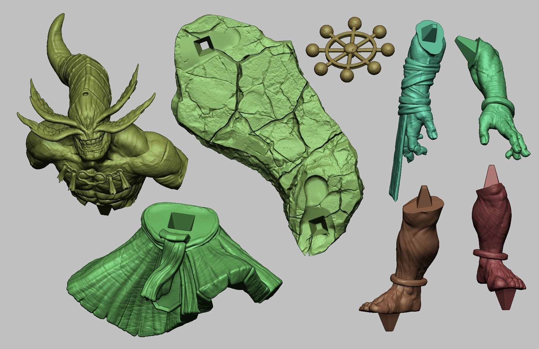 Mahoraga jujutsu 3D model 3D printable | CGTrader