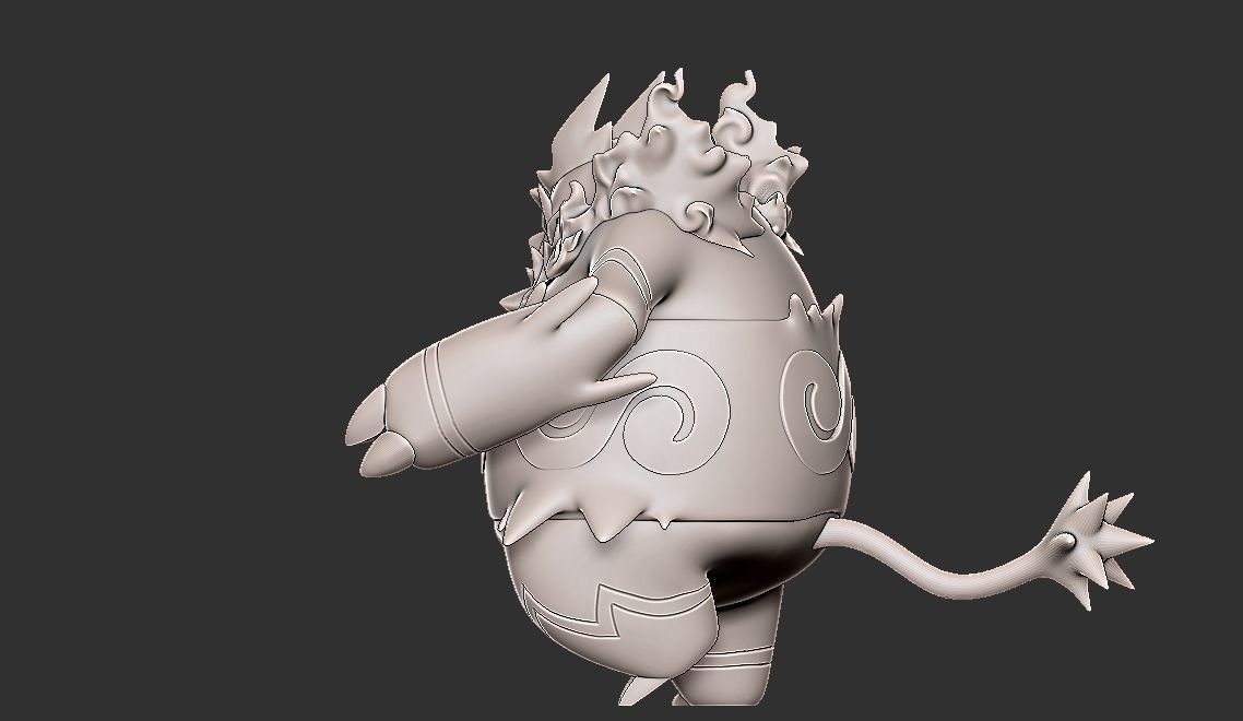 Pokemon emboar 3D model 3D printable | CGTrader