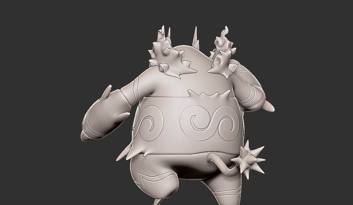 Pokemon emboar 3D model 3D printable | CGTrader